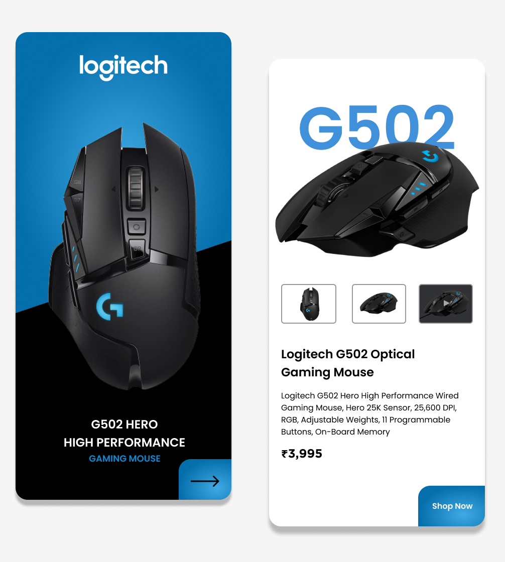 Logitech Product Page by Mohammed Tanveer on Dribbble
