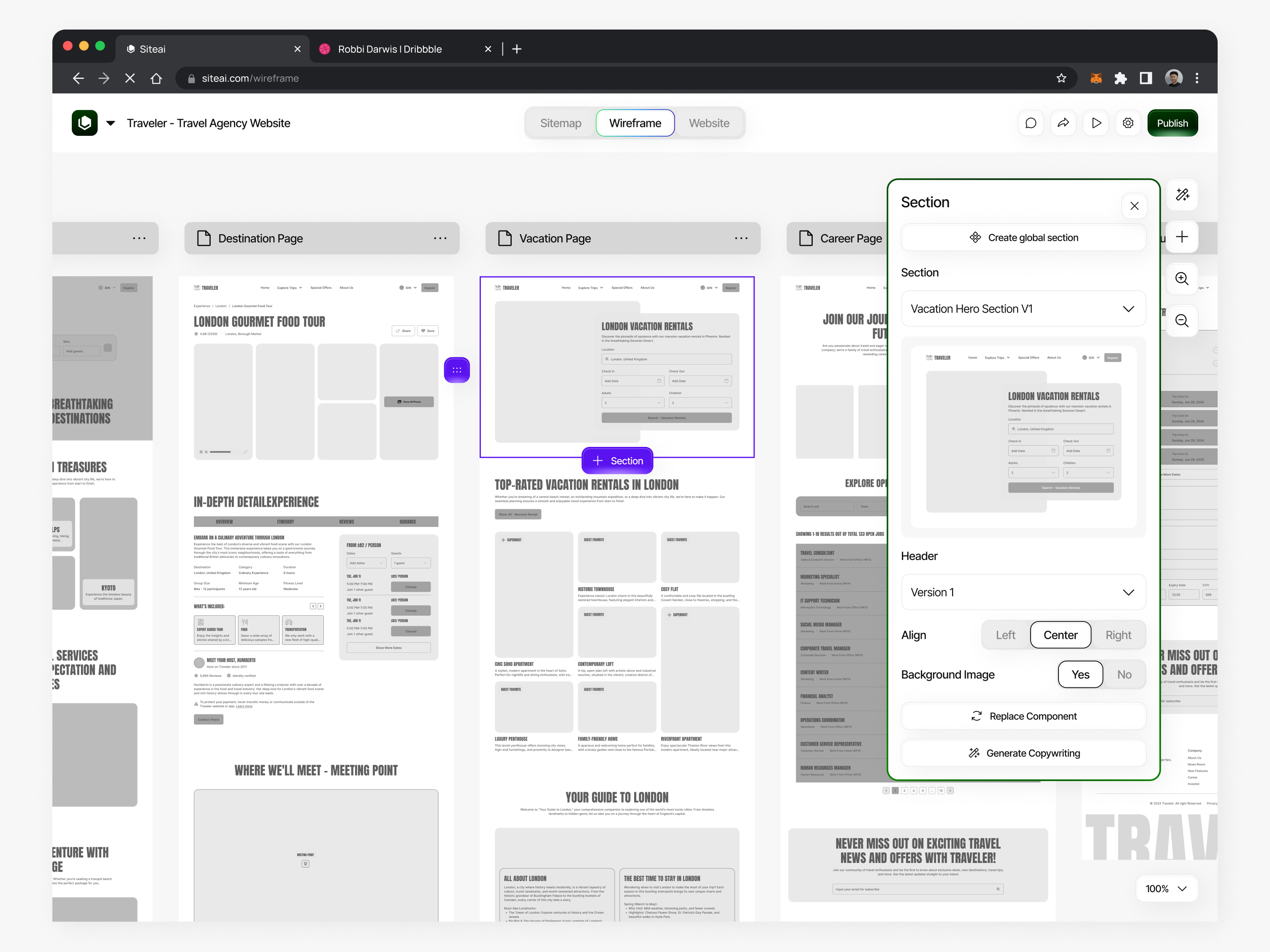 SiteAI - AI for Website Builder (Sitemap & Wireframe Flow) by Robbi ...