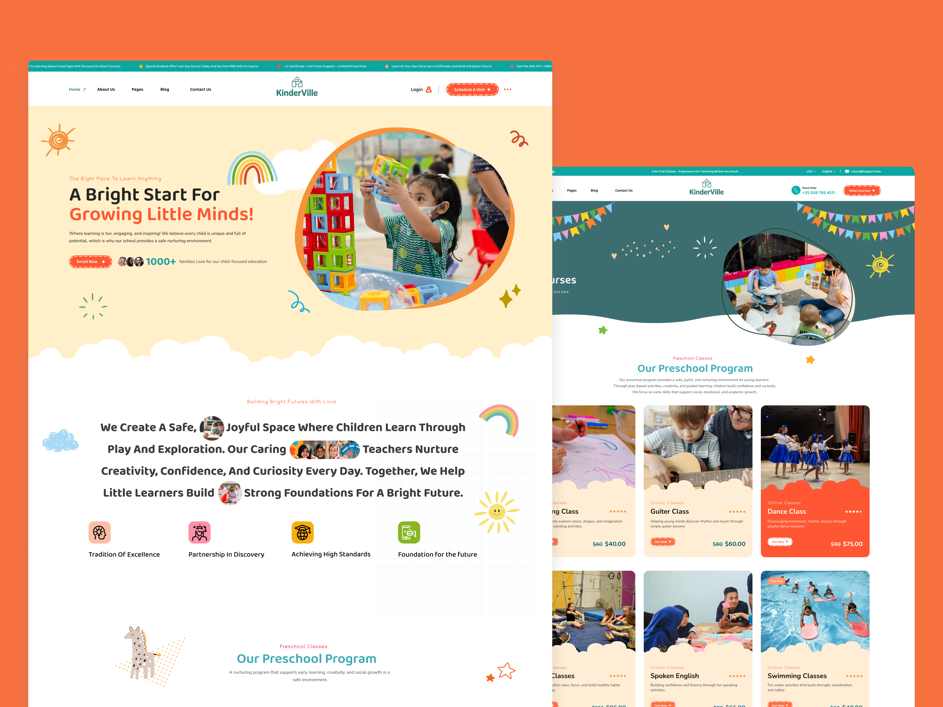 Kindergarten Website UI/UX | Early Learning & Fun by ...