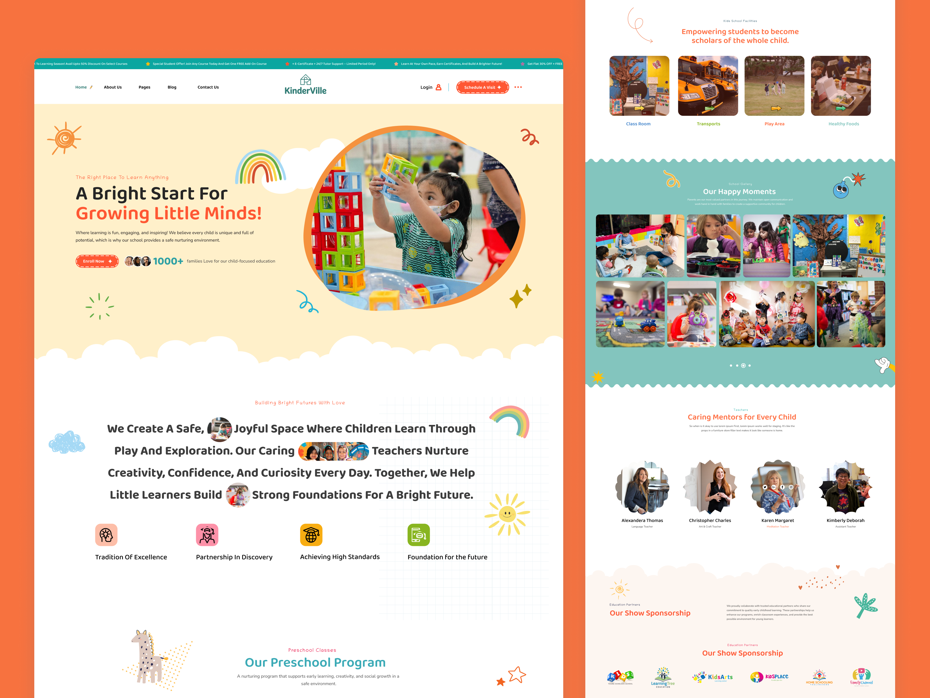 Kindergarten Website UI/UX | Early Learning & Fun by ...