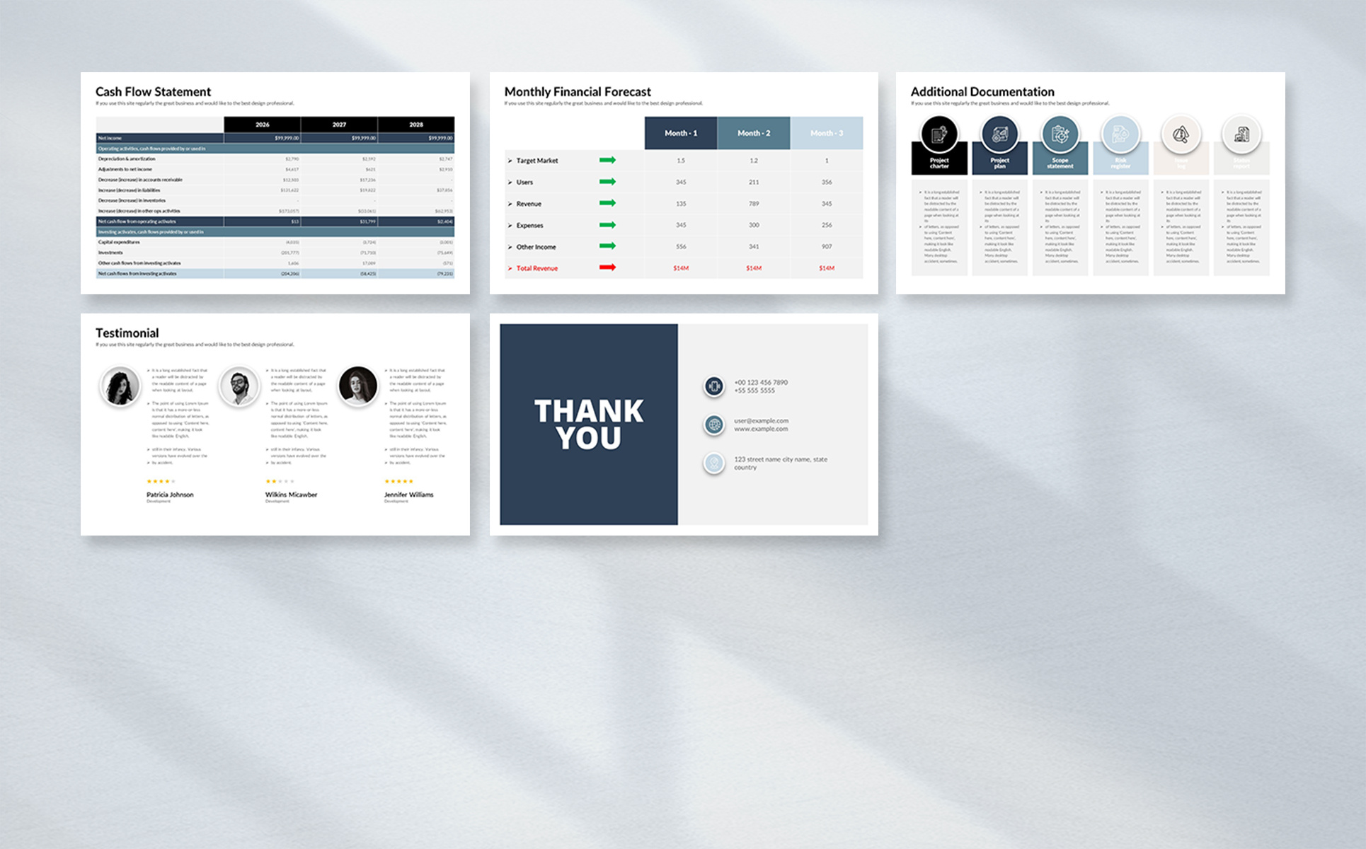 Business Plan Presentation Template by Vortex Studio on Dribbble