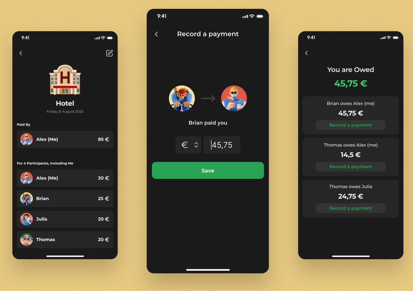 SplitTrip - Expense sharing mobile app concept by Djordje Simovic on ...