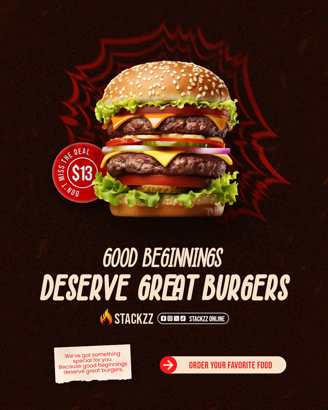 Social Media Post for Restaurant by Abdullah Al Masud on Dribbble