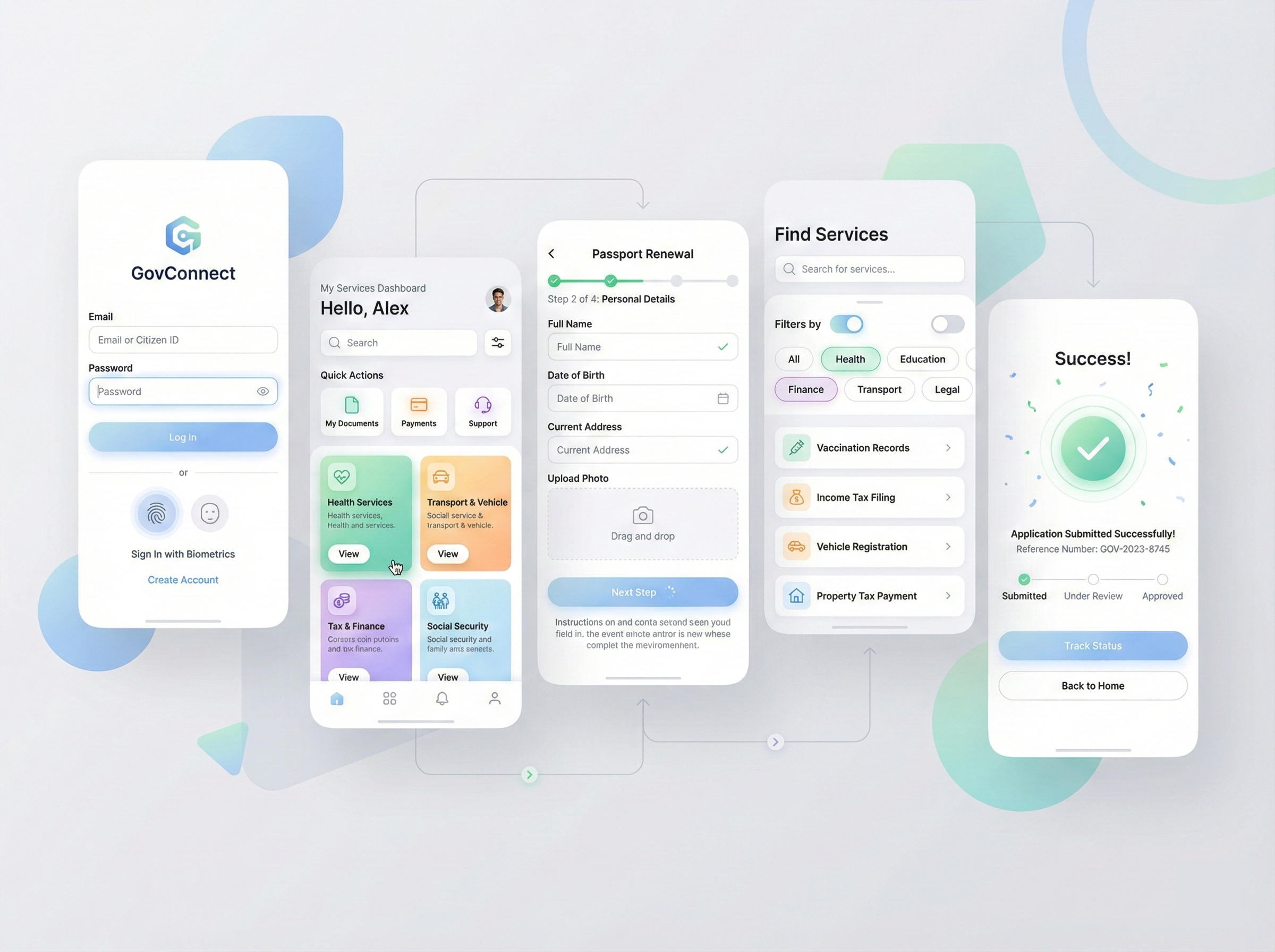 Public Services & Government Mobile App UI/UX design SaaS by Talha ...