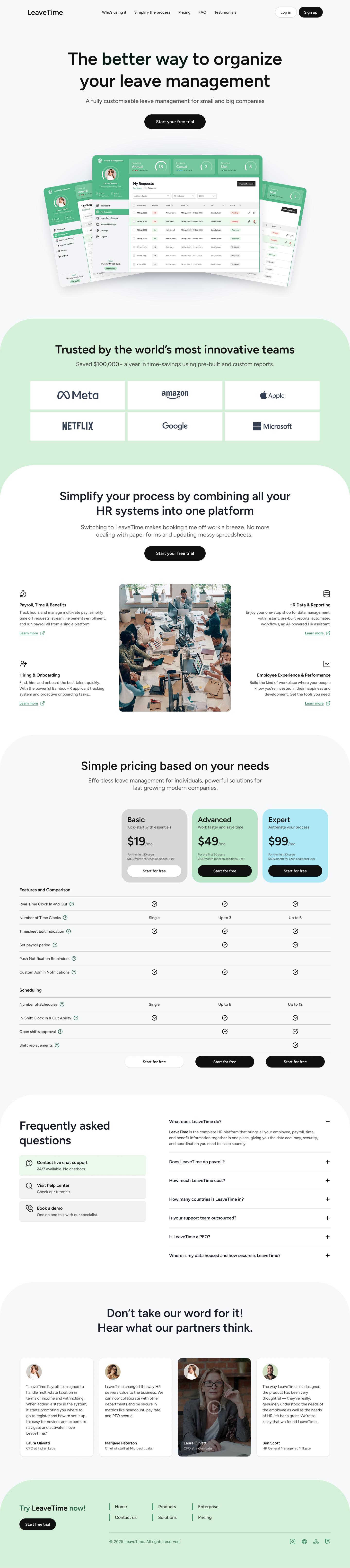 Leave Management / Presentation by Danijel Erjavec on Dribbble