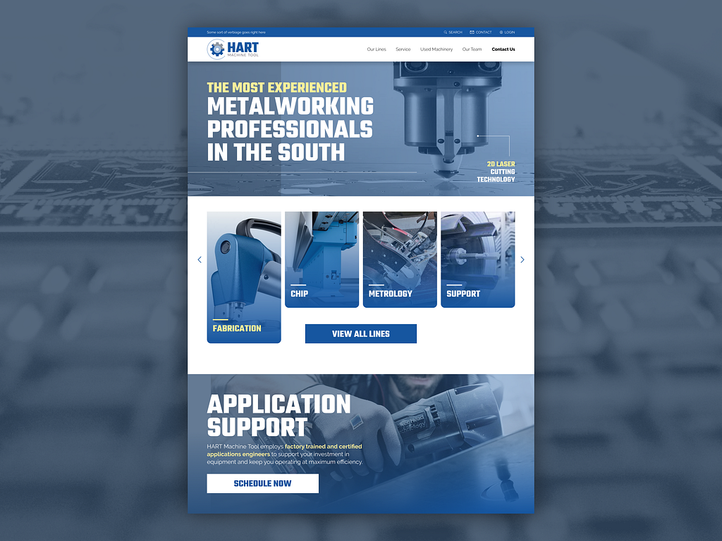 Website / Home Page / Landing Page: HART Machine Tool by Jimmy Hall on ...