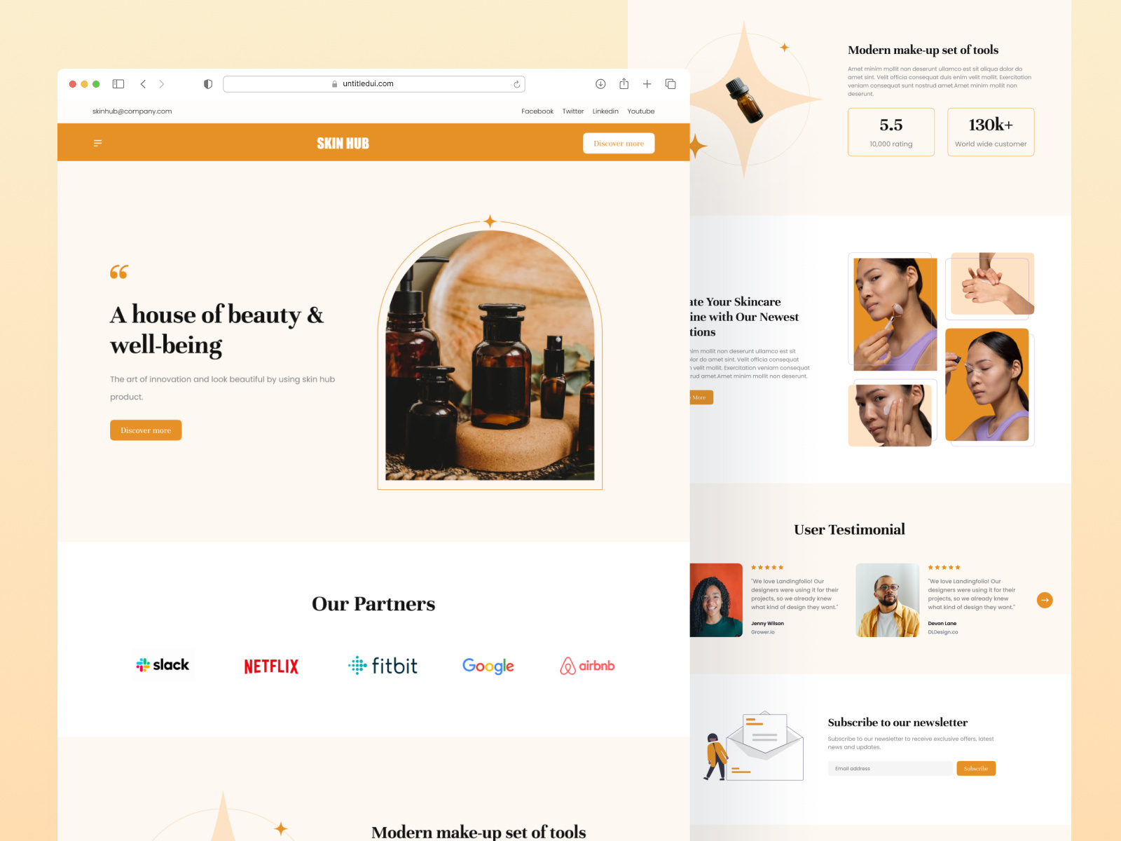 Skin Hub Website by Jay Vaghasiya on Dribbble