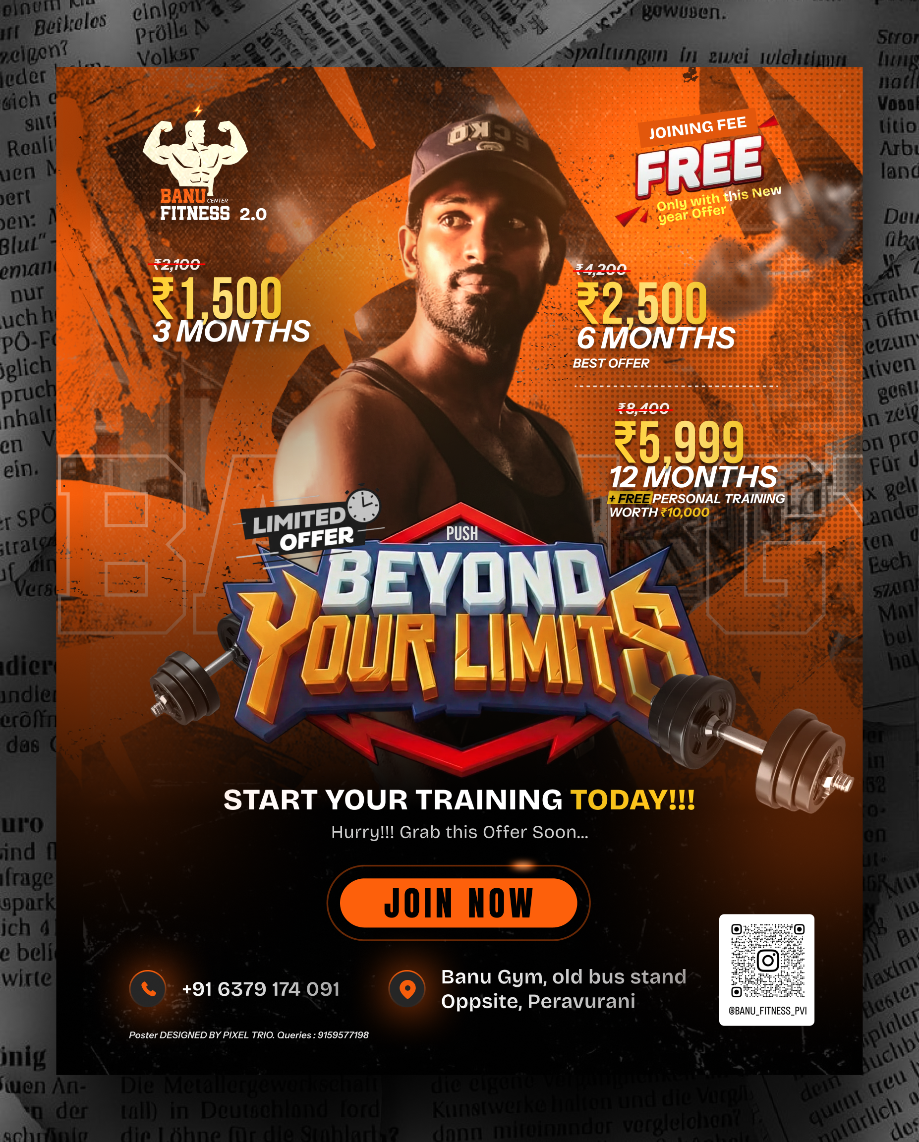 Banu Gym - New Year Offer Poster by Pixel trio on Dribbble