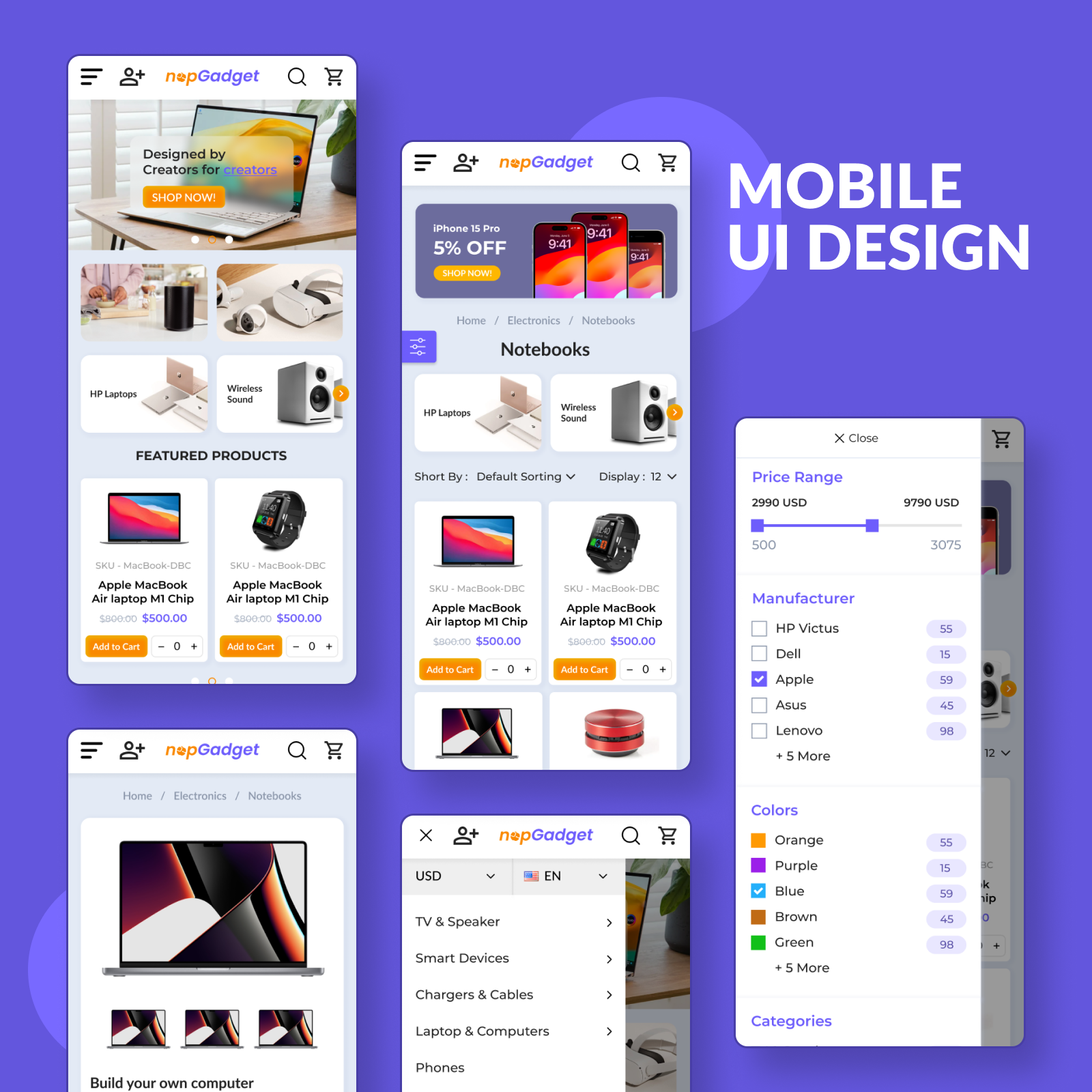 Gadget Theme by Razibur Rahman on Dribbble