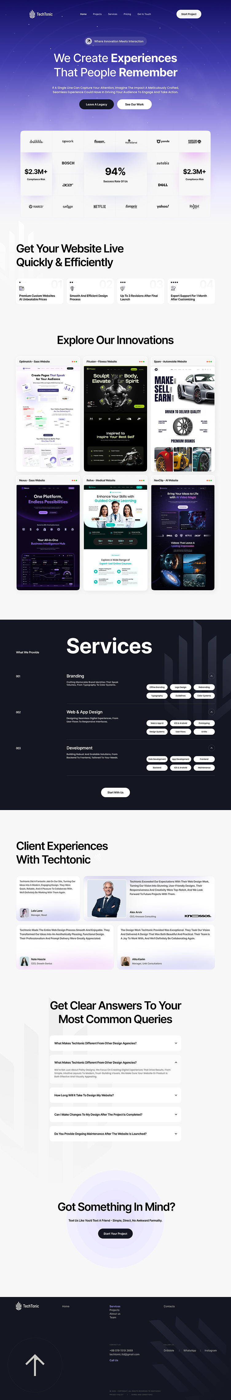 Design Agency Landing Page by Rifat Ony on Dribbble