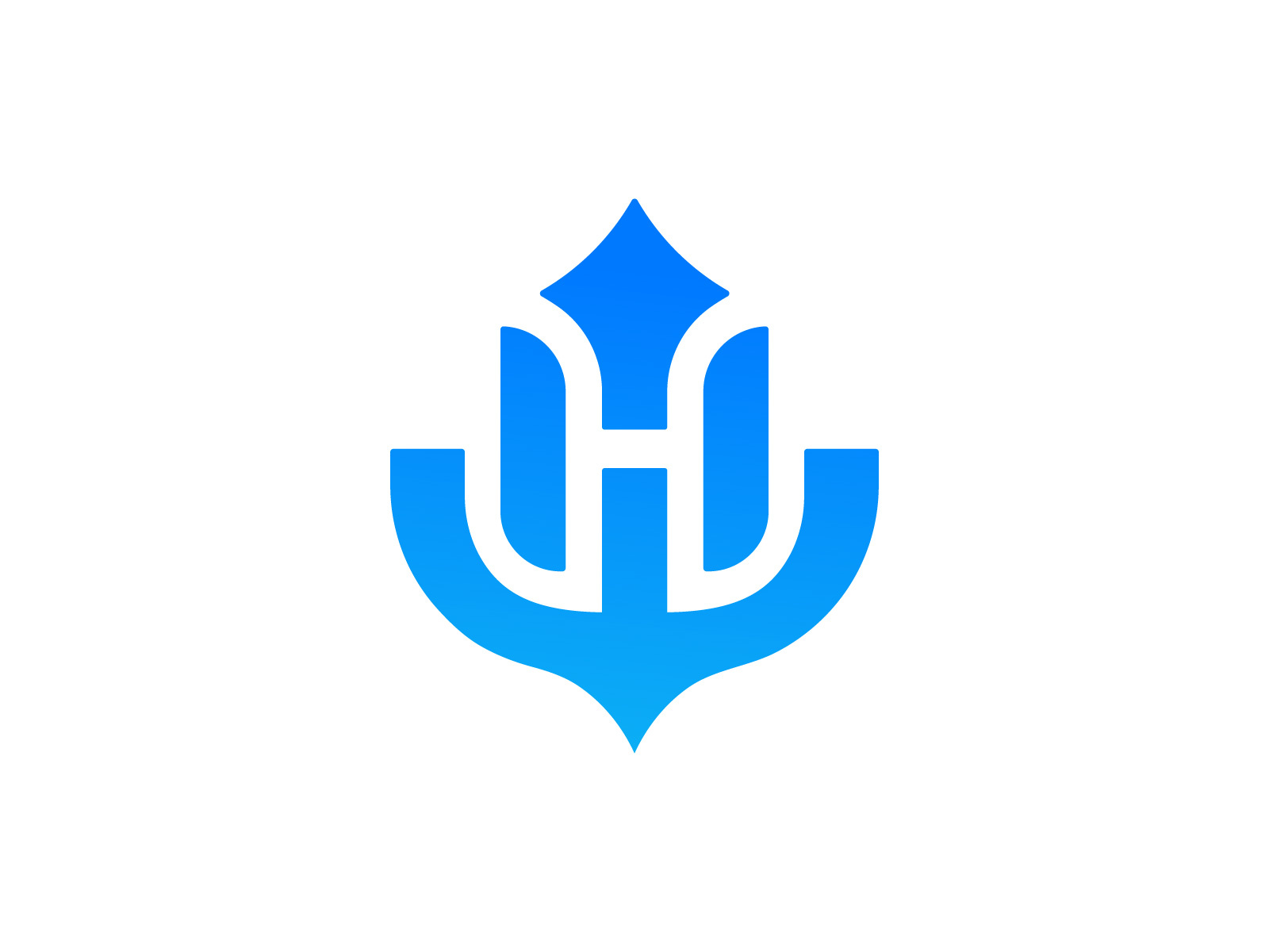 Letter H Anchor Monogram Logo // For Sale by Khabib Khandakar on Dribbble
