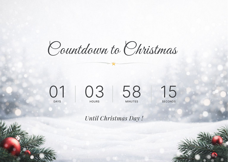 Daily UI 014 - Christmas Countdown Timer by Karsu Özyurt on Dribbble
