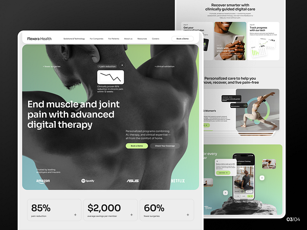 UI/UX Website for a B2B Digital Health Platform — Flexera Health by ...