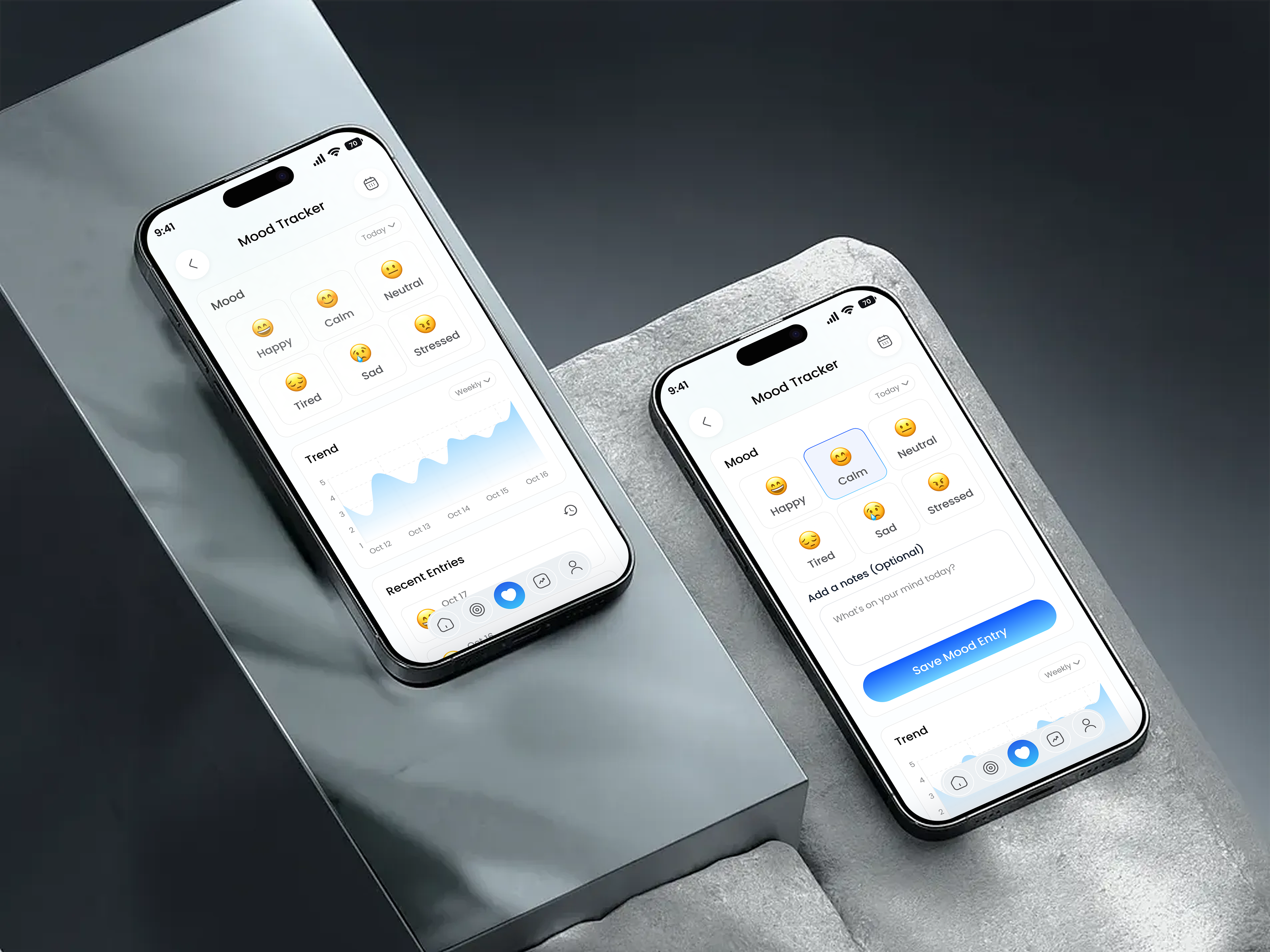 Mood Tracker App UI -MindTrack by Creative Studio on Dribbble