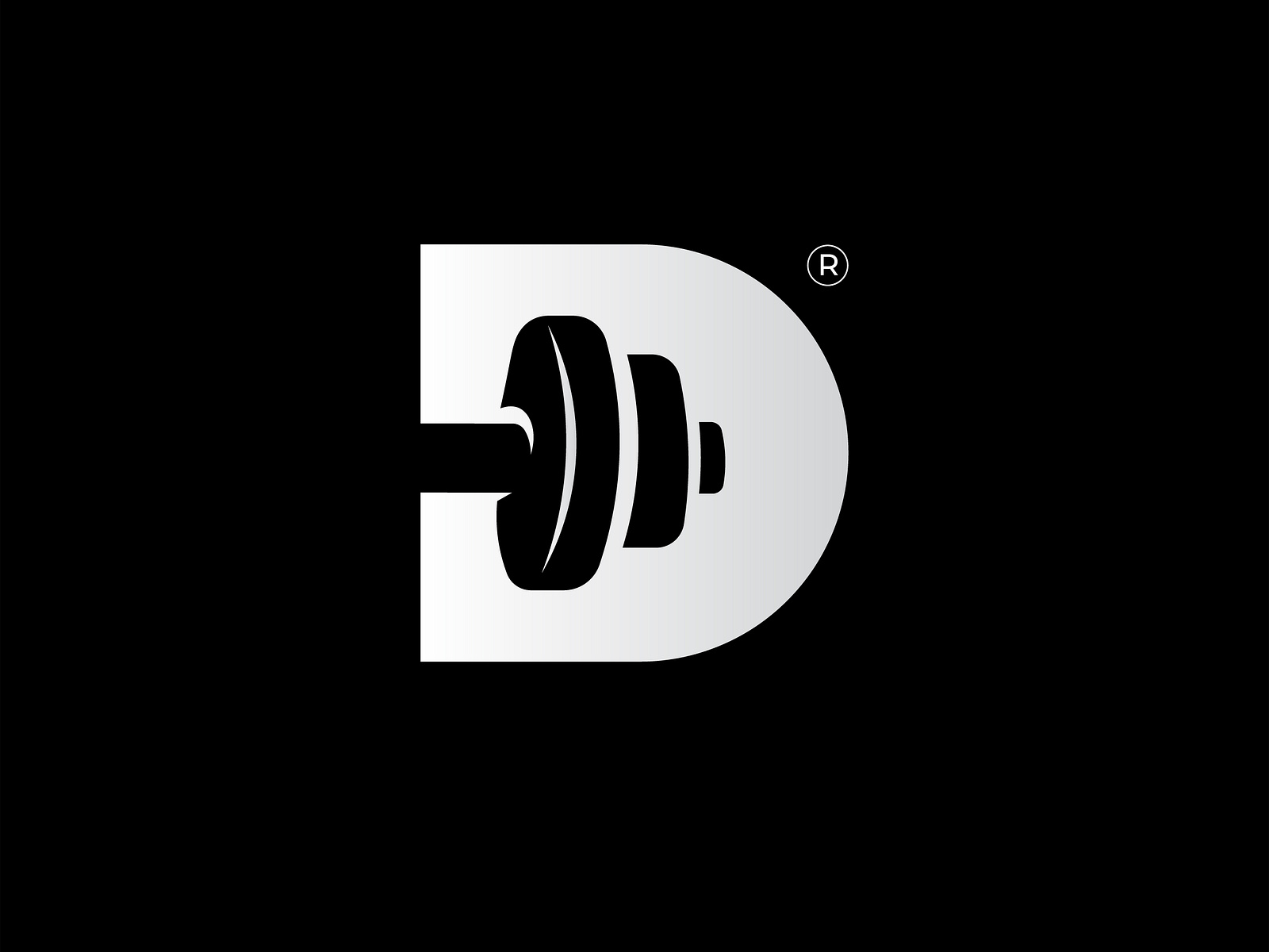 Clean Gym Negative Space logo D+GYM by Cut Studio on Dribbble