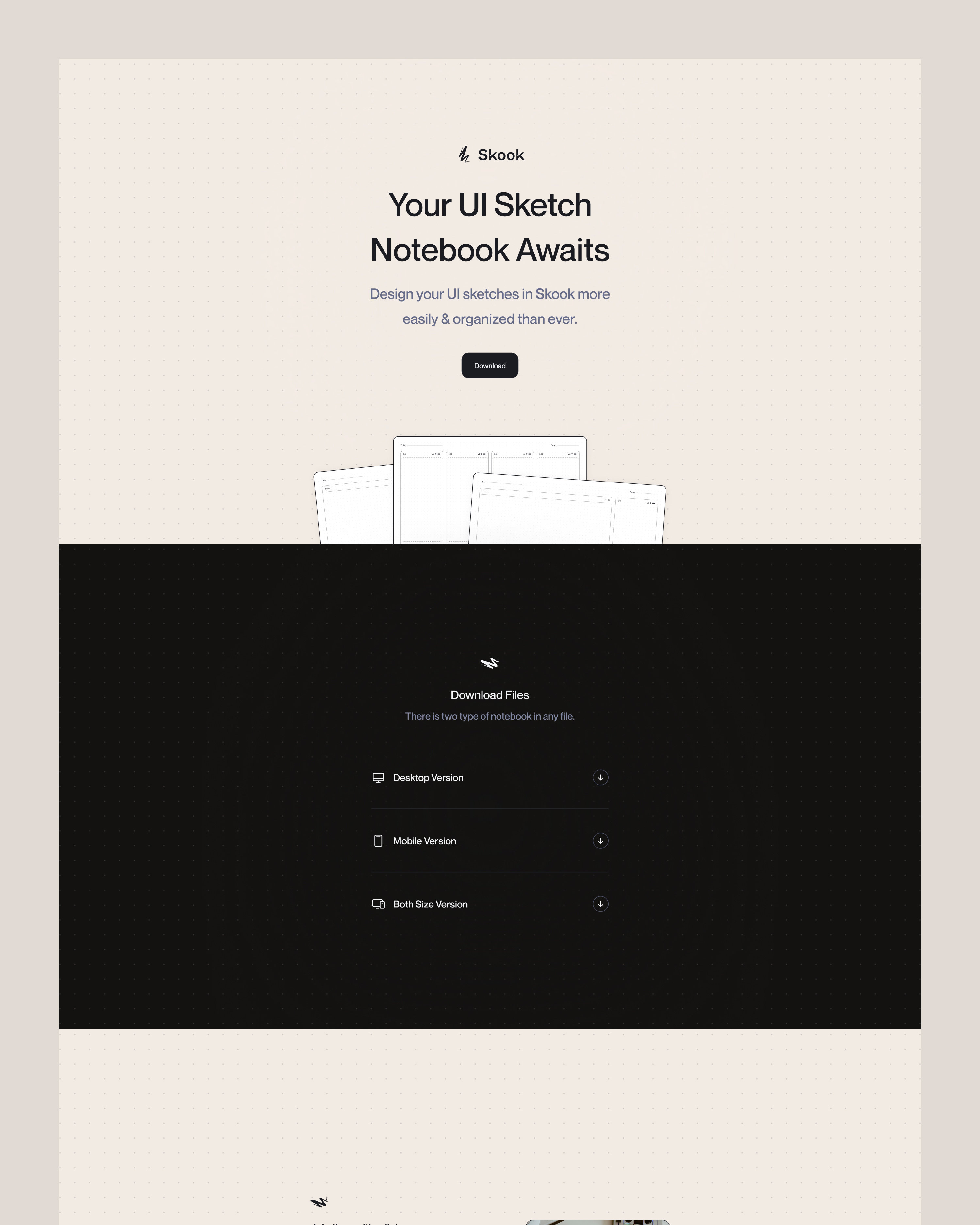 Notebook landing page by Sadegh Parizad on Dribbble