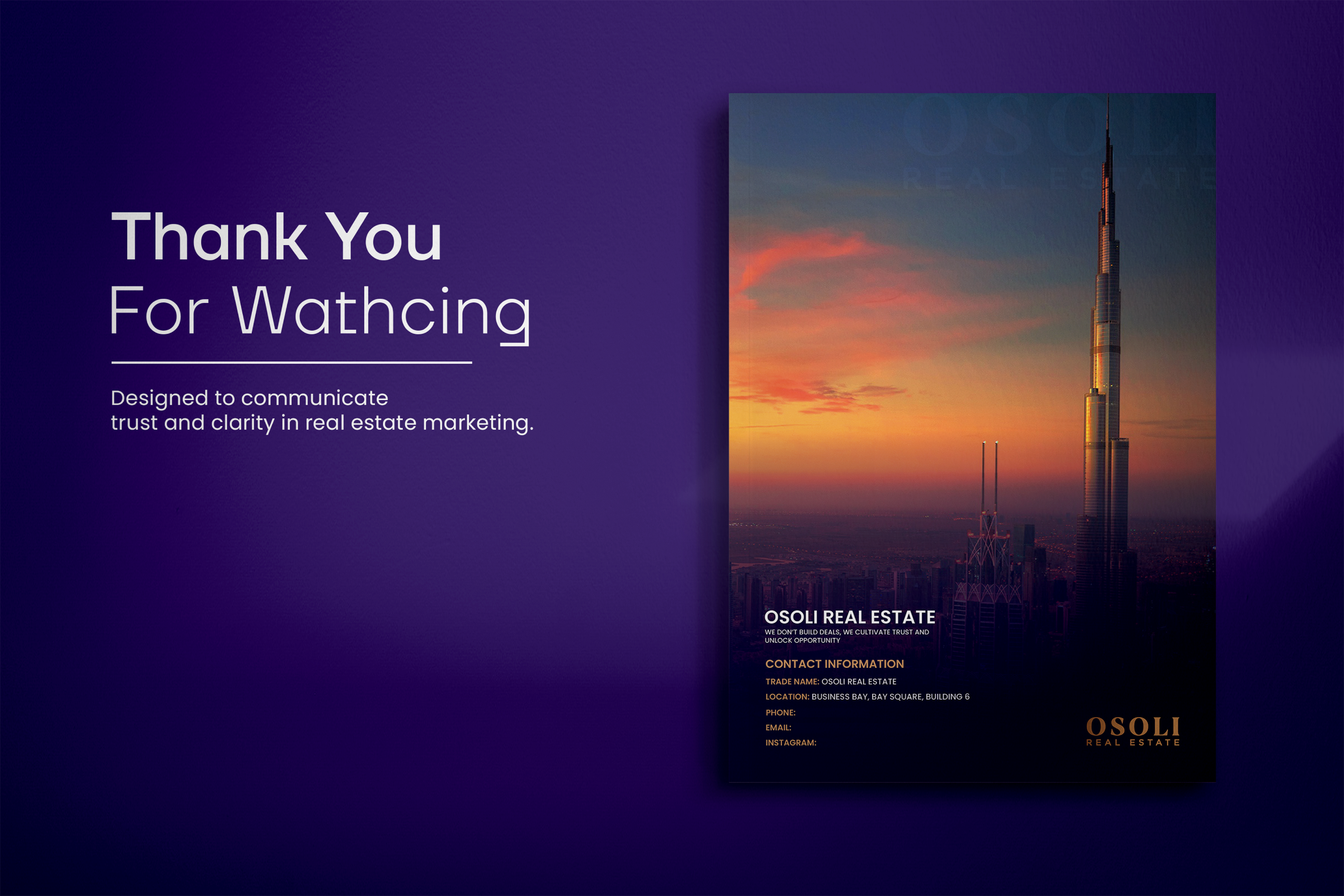 OSOLI Real Estate — Company Profile Brochure Design by Shahria Abir on ...