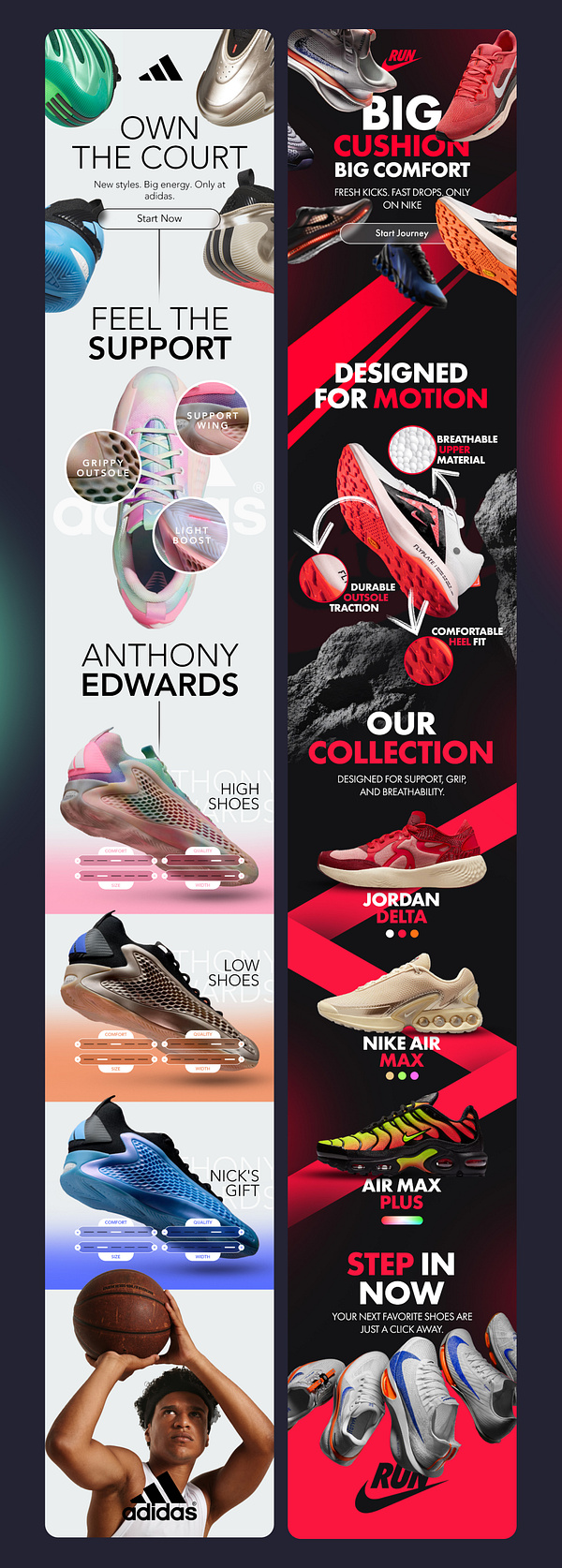 Email marketing newsletter nike shoes sneakers klaviyo figma by Hamed ...