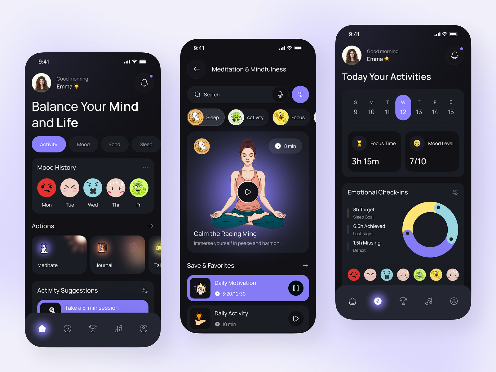 Meditation & Mindfulness App – Mental Wellness Dashboard by Abu Hossain ...