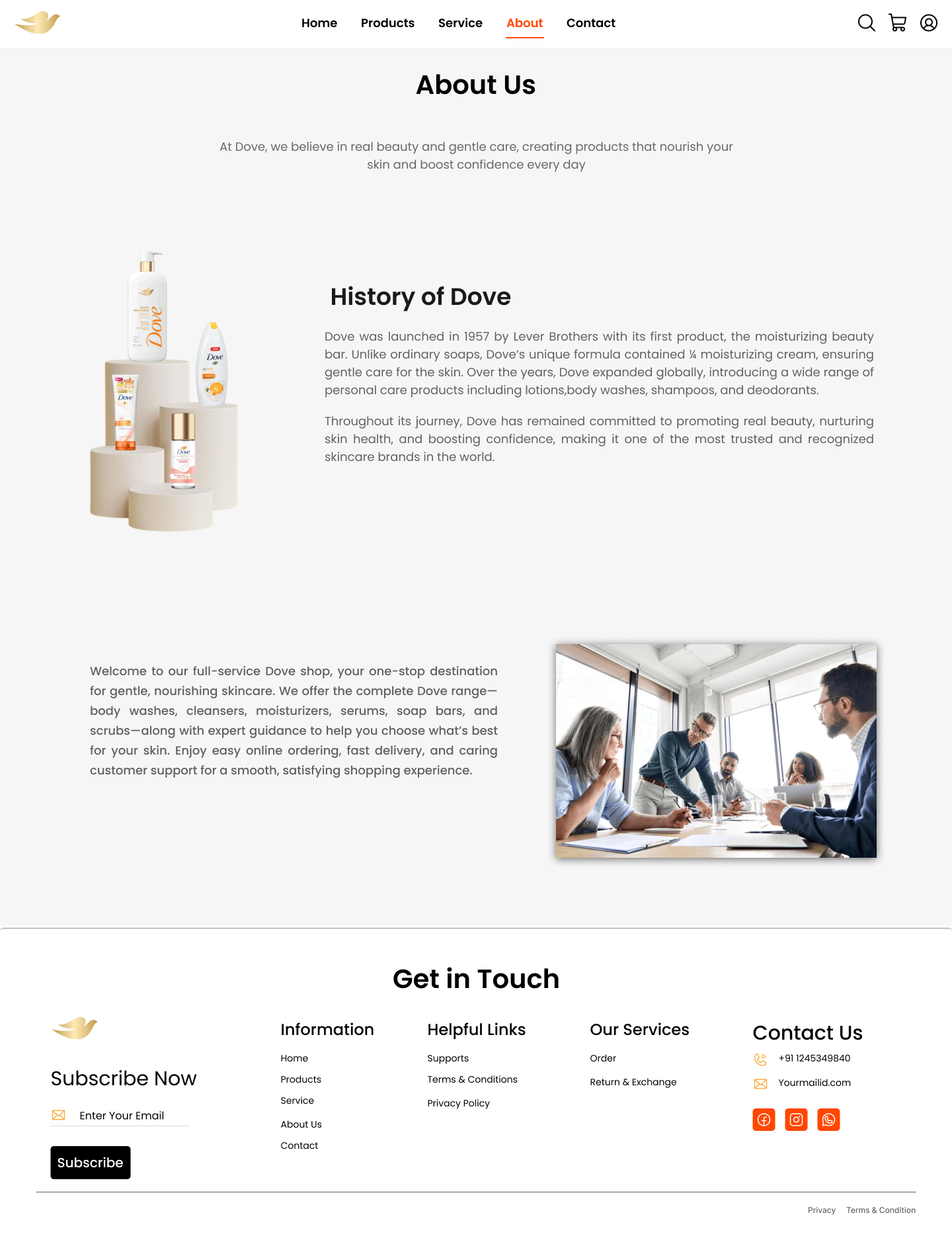 Dove Body wash Website by Reeya Maru on Dribbble