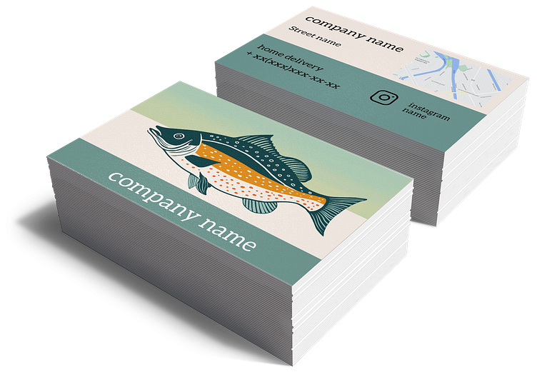 fish shop business card by Anastasia on Dribbble