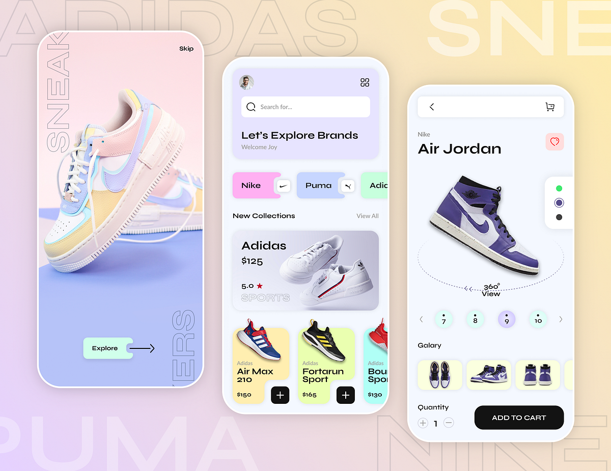 Shoe App UI Design Concept by iCoderz Solutions on Dribbble