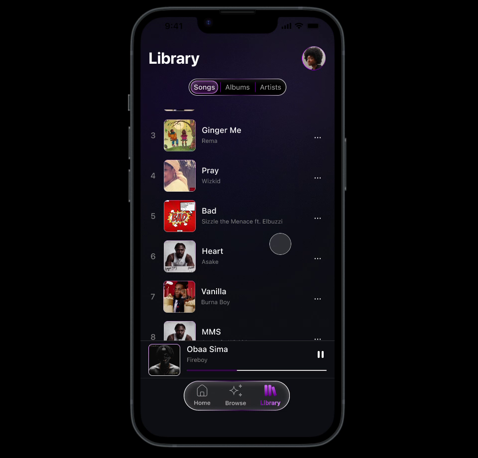 Light & Dark Mode Music App UI by Toba Keku on Dribbble