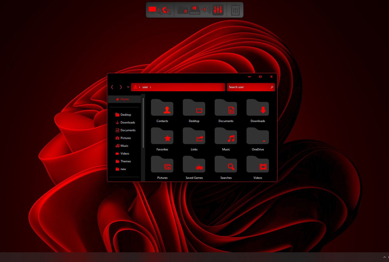 Dark Red SkinPack for Windows 11 and 10 by skinpack on Dribbble