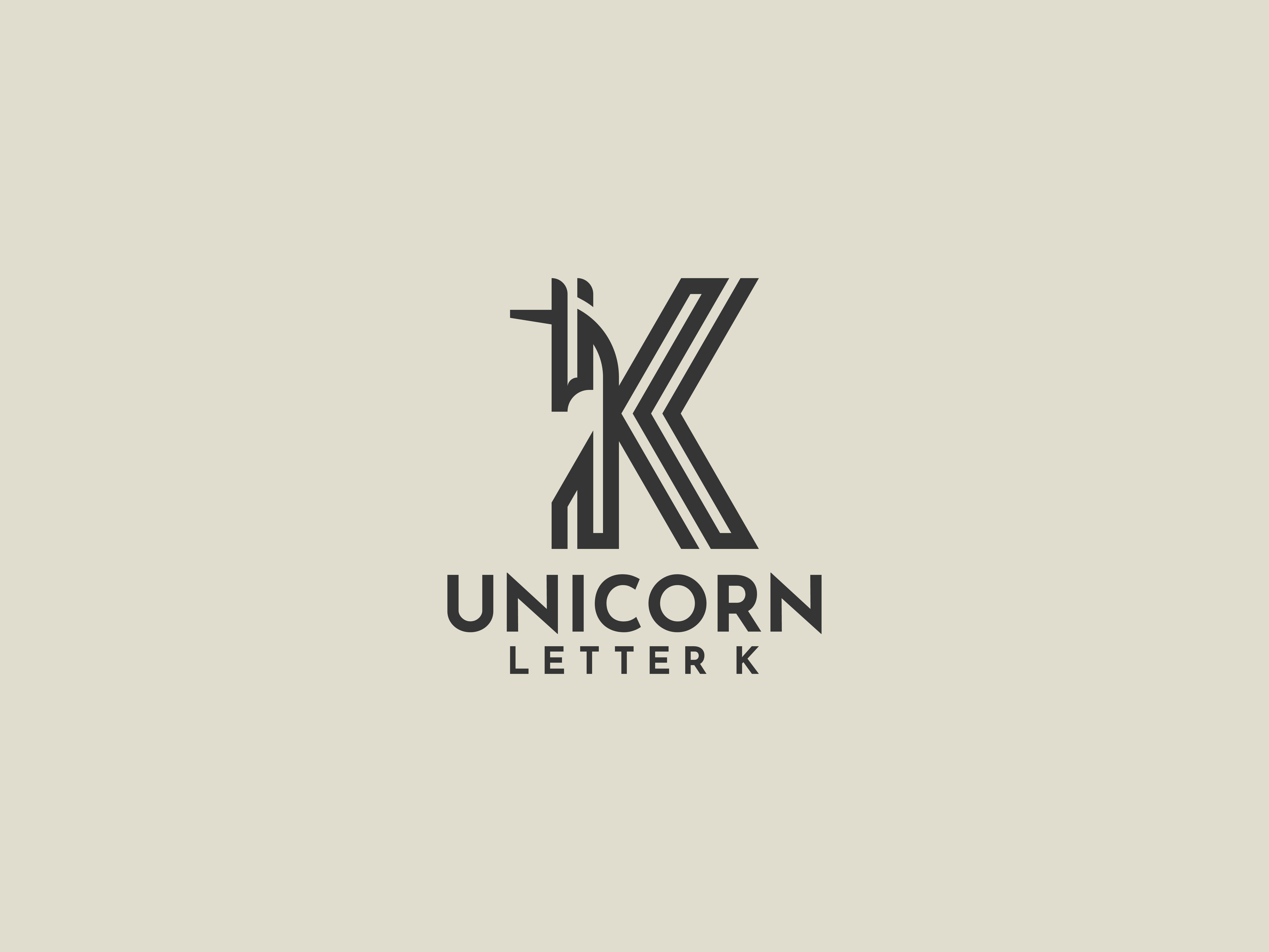 LETTER K UNICORN LOGO by Ferdi on Dribbble