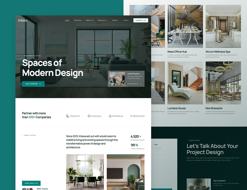Intexa - Interior Design & Architecture by Exylab on Dribbble