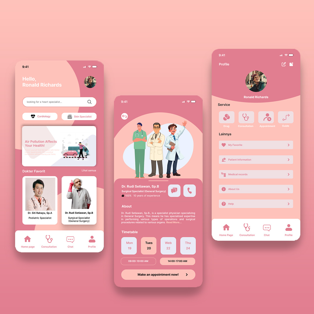 Doctor Appointment App UI, Mobile Health by Ashar Waseem on Dribbble