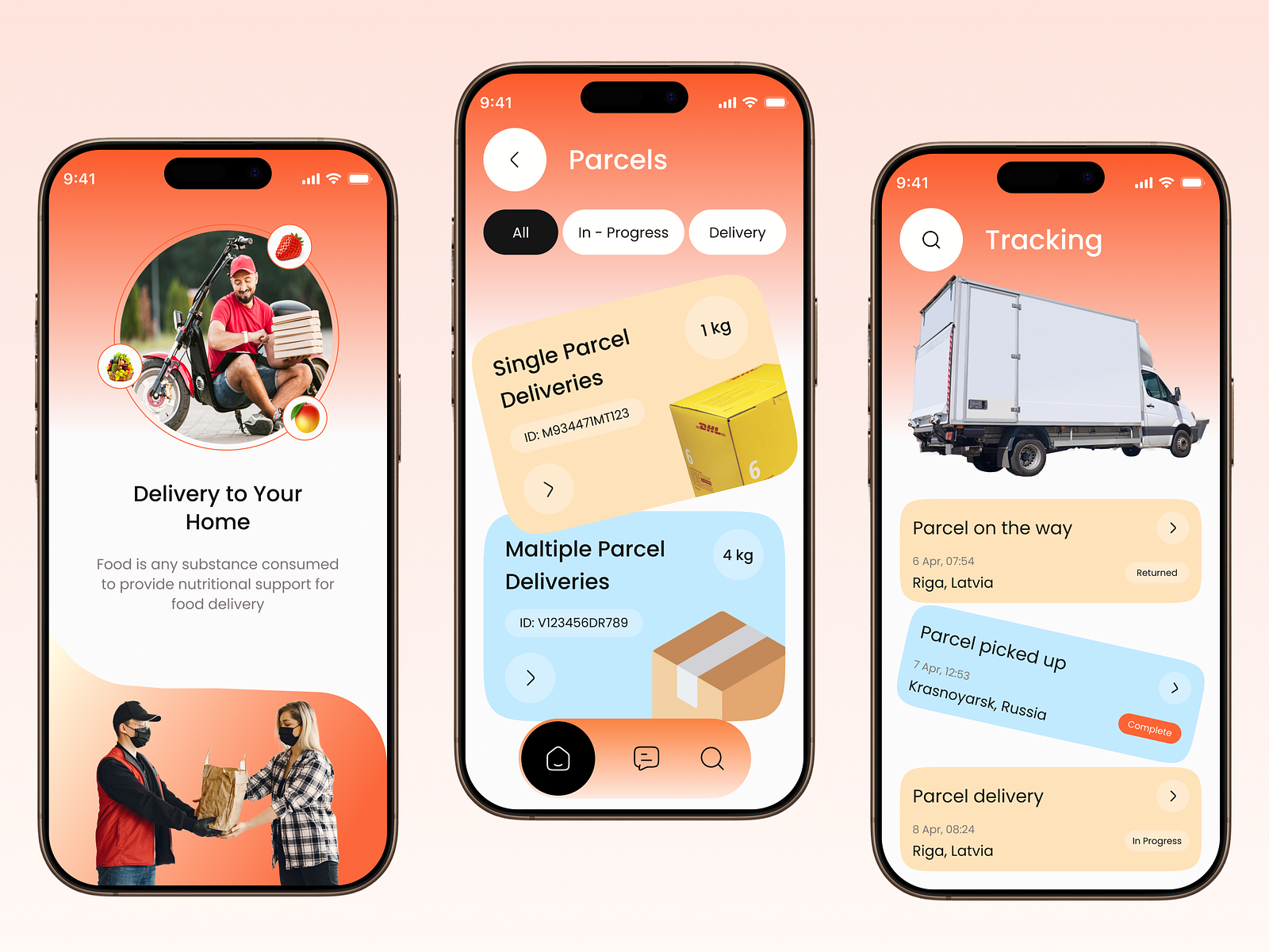 Parcel Delivery Mobile App by UIX Maruf Hossen on Dribbble