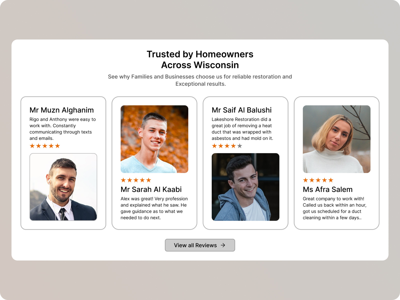 Landing page Testimonial Ui design by Syed jumon Ahmed on Dribbble