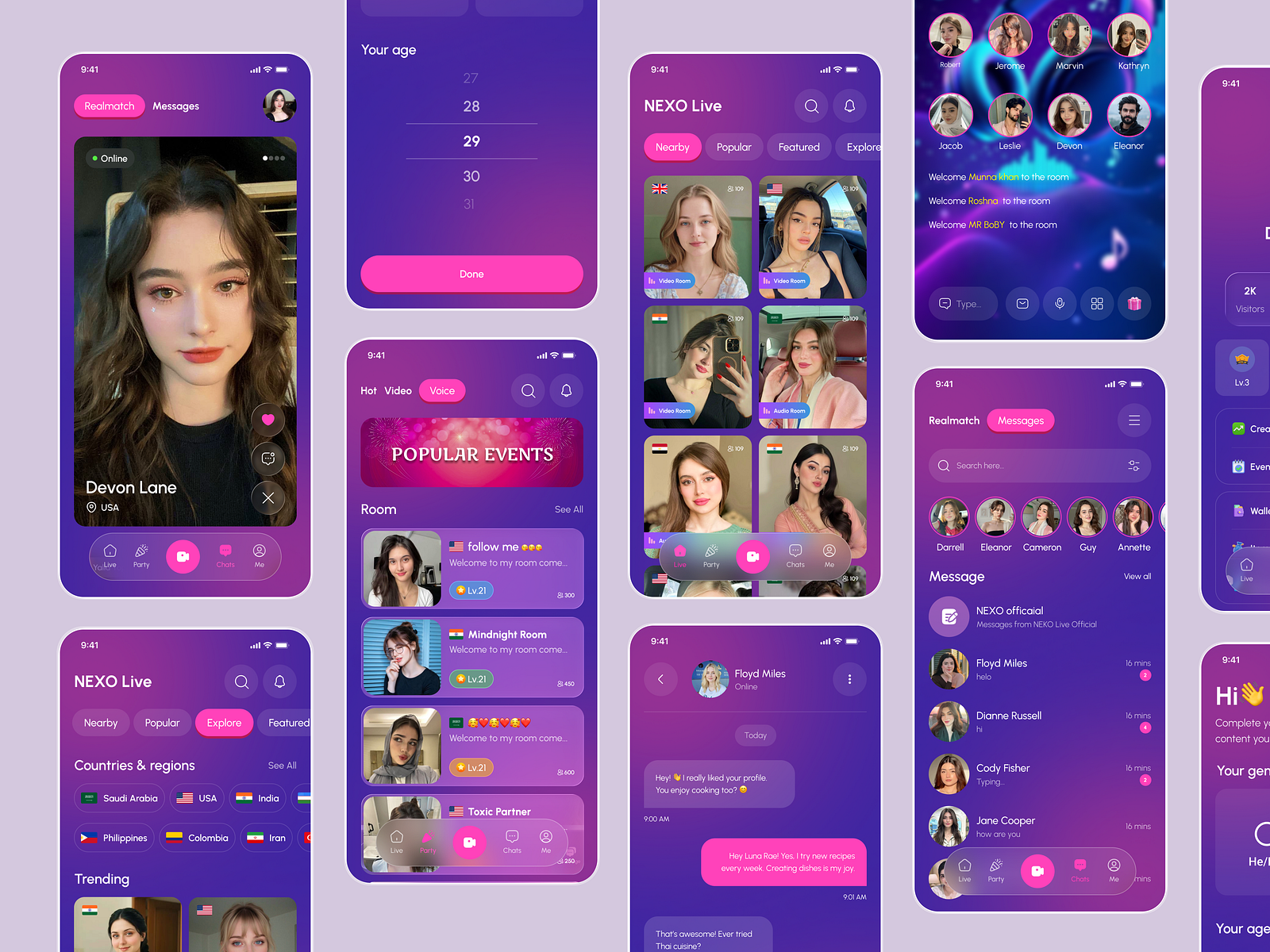 Dating & Live Video Chat App by Masud Rana Palash 🔥 on Dribbble