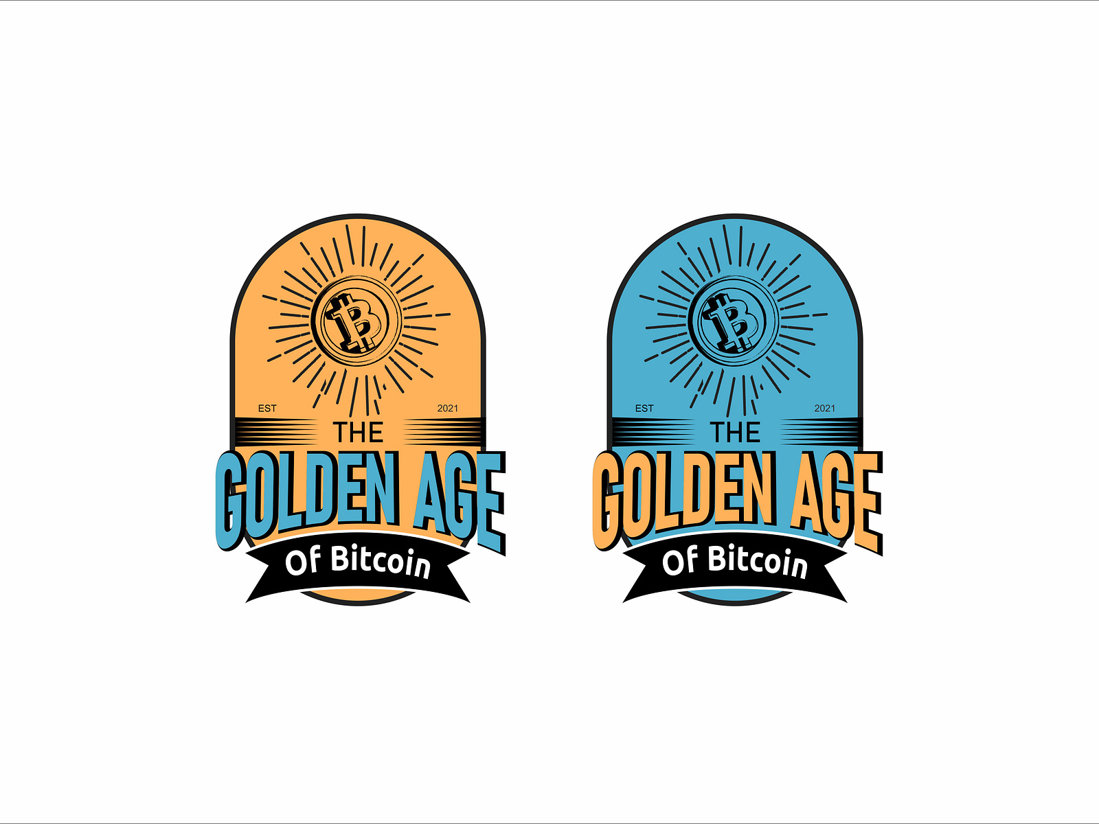 Golden Age of Bitcoin Vintage Retro Logo by Downtown Graphix on Dribbble