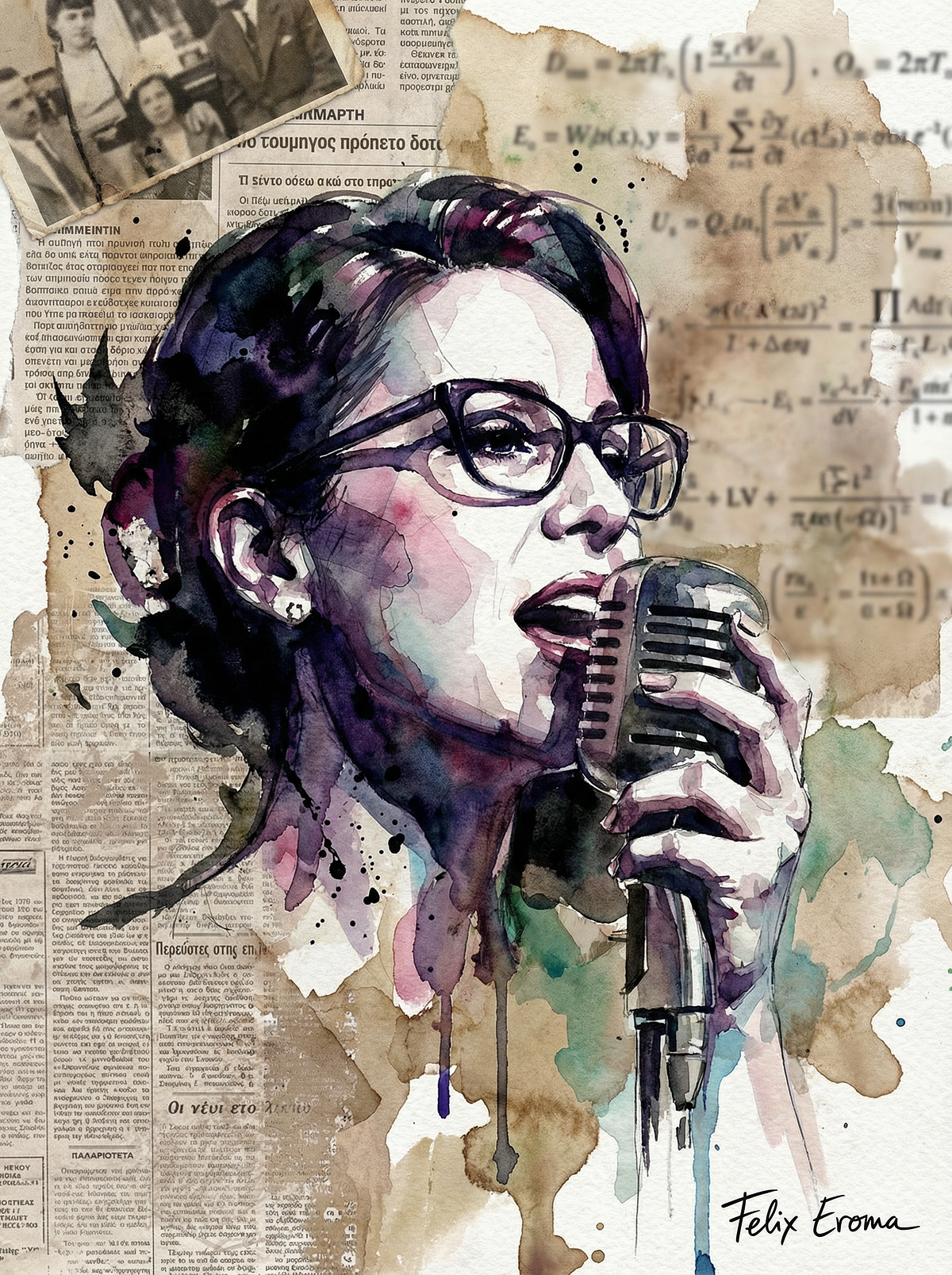 Female singer portrait by Felix Eroma on Dribbble
