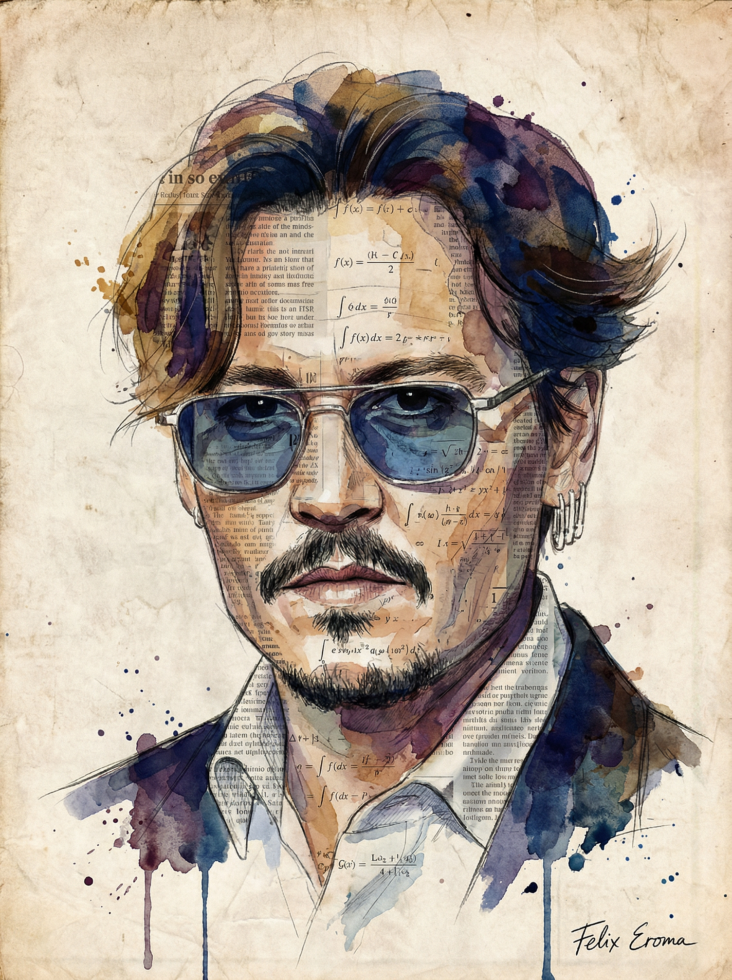 Johnny Depp Portrait illustration by Felix Eroma on Dribbble