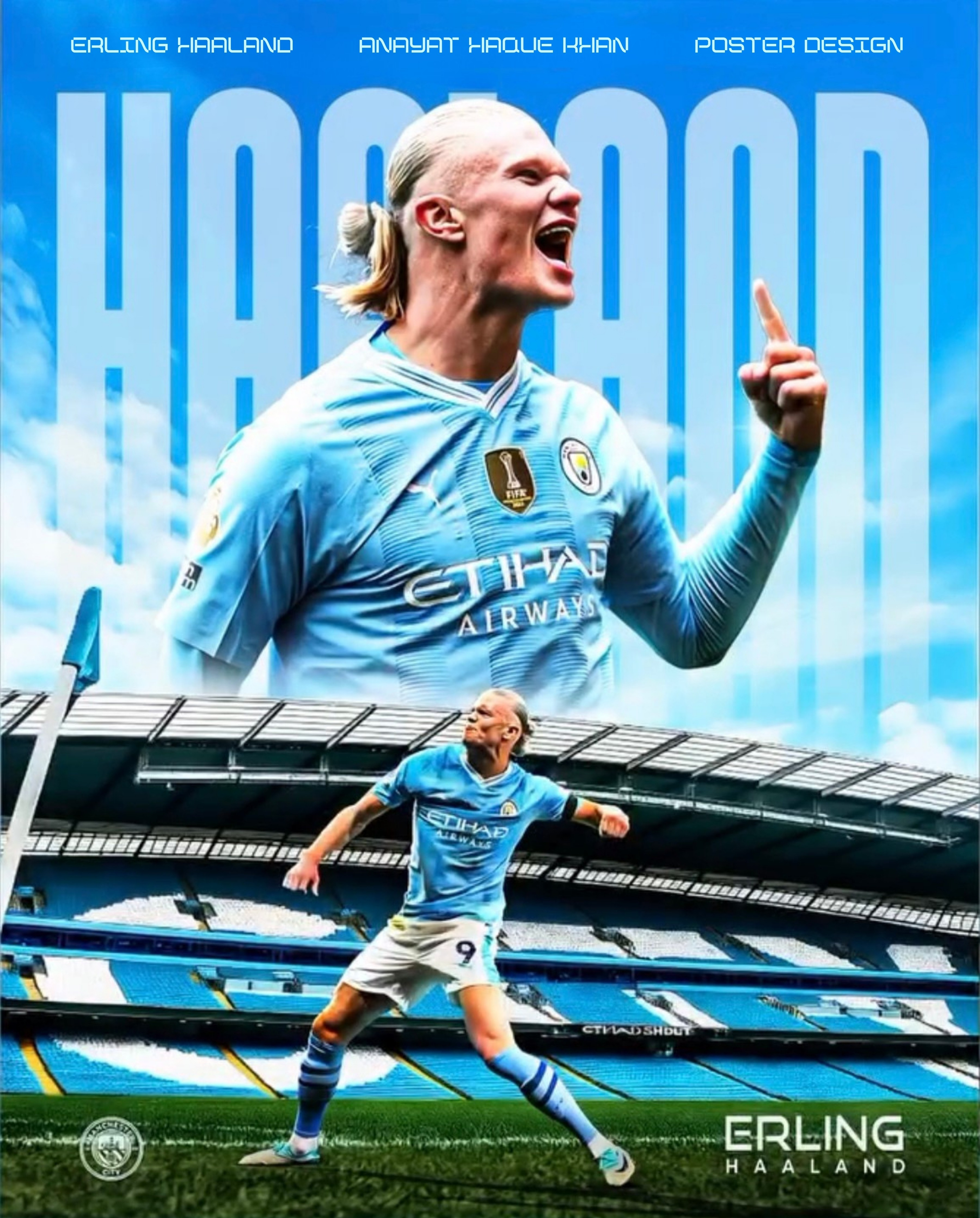 Erling Haaland Football Player Poster Design. by Anayat Haque Khan on ...