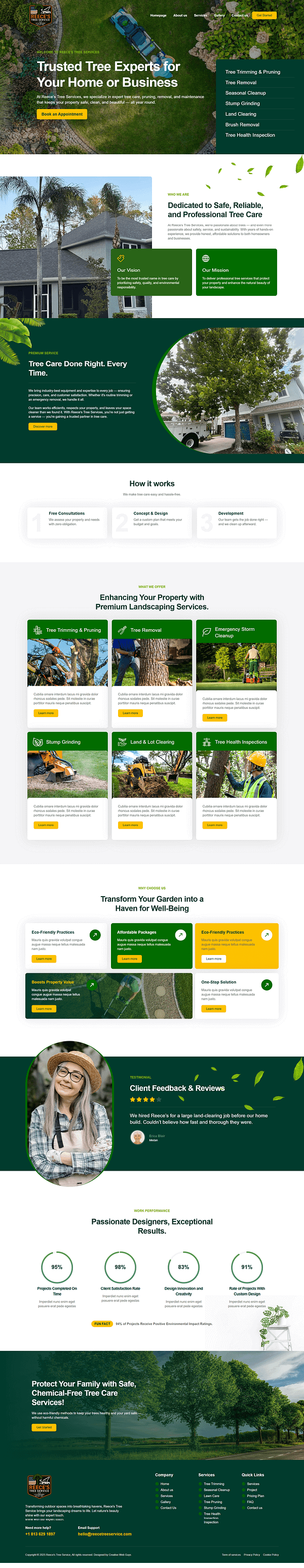 Tree Service Website Designed to Generate Calls by Creative Web Guys on ...