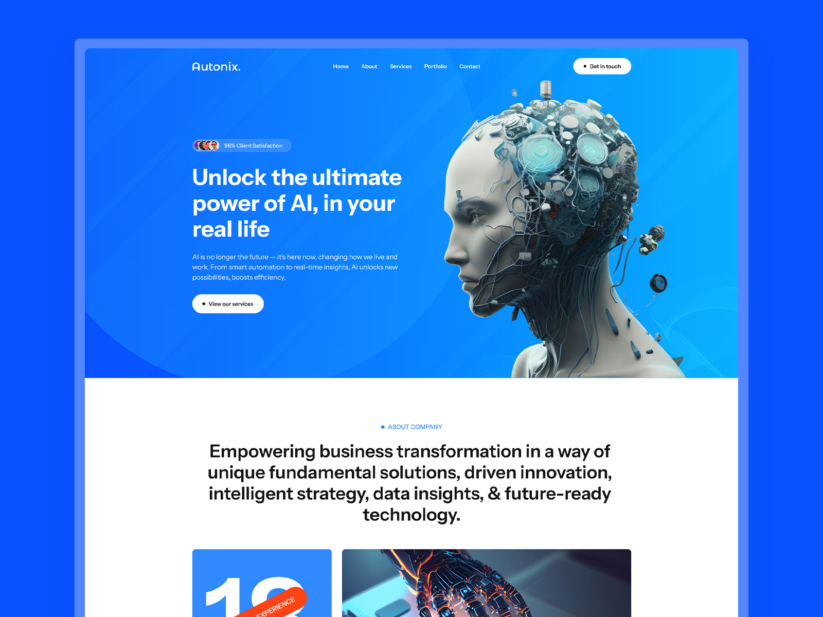 Autonix - AI & Robotics Figma Template by NextCode Solutions on Dribbble