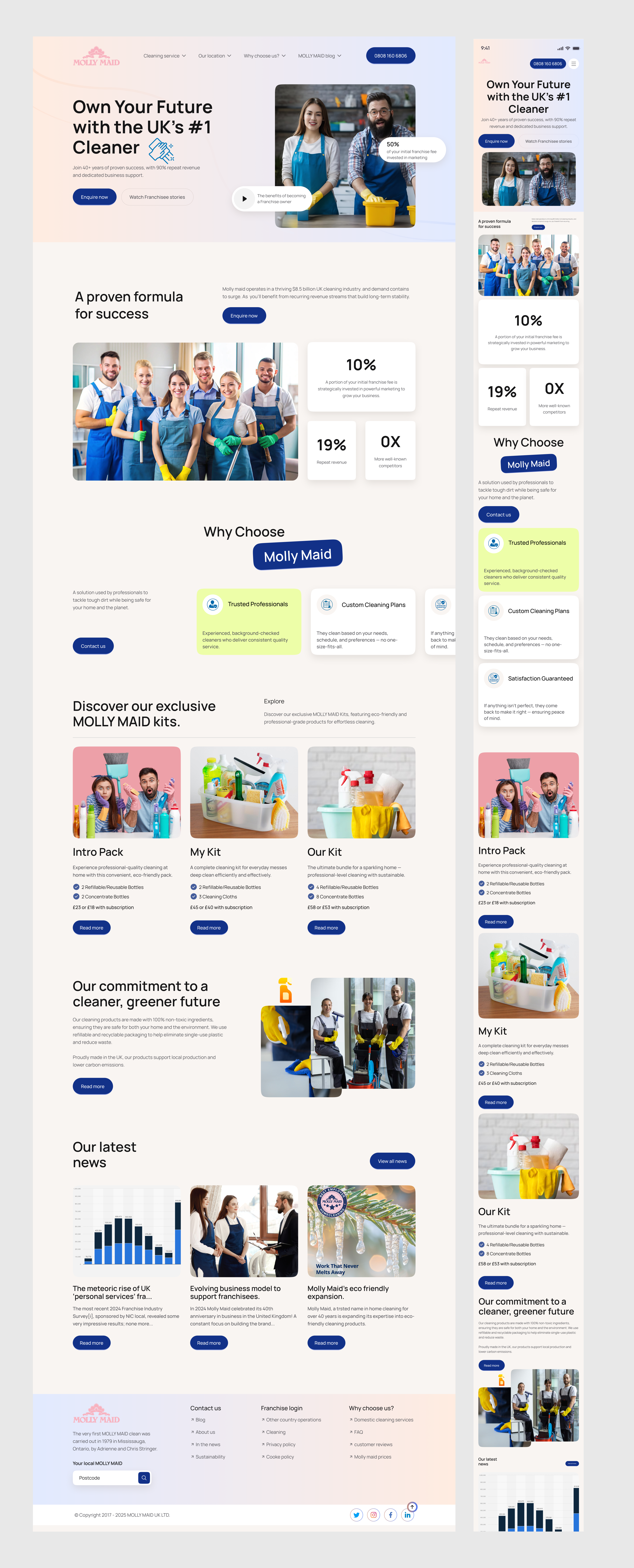 Molly Maid – Cleaning Franchise Landing Page Redesign by Tajkim Masum ...