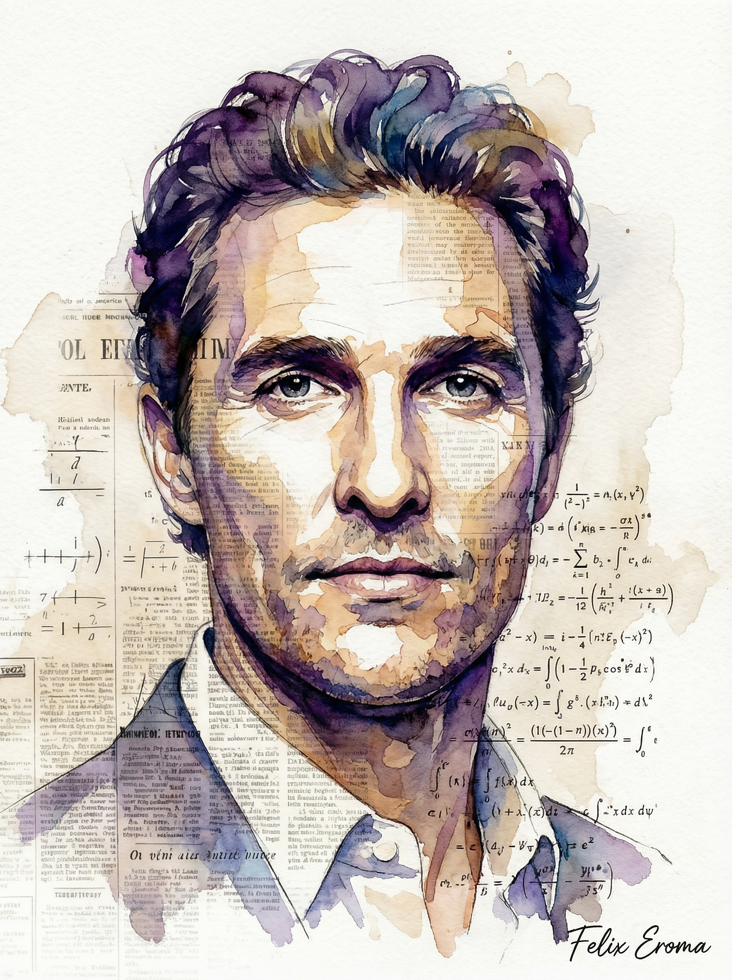 Matthew McConaughey portrait by Felix Eroma on Dribbble