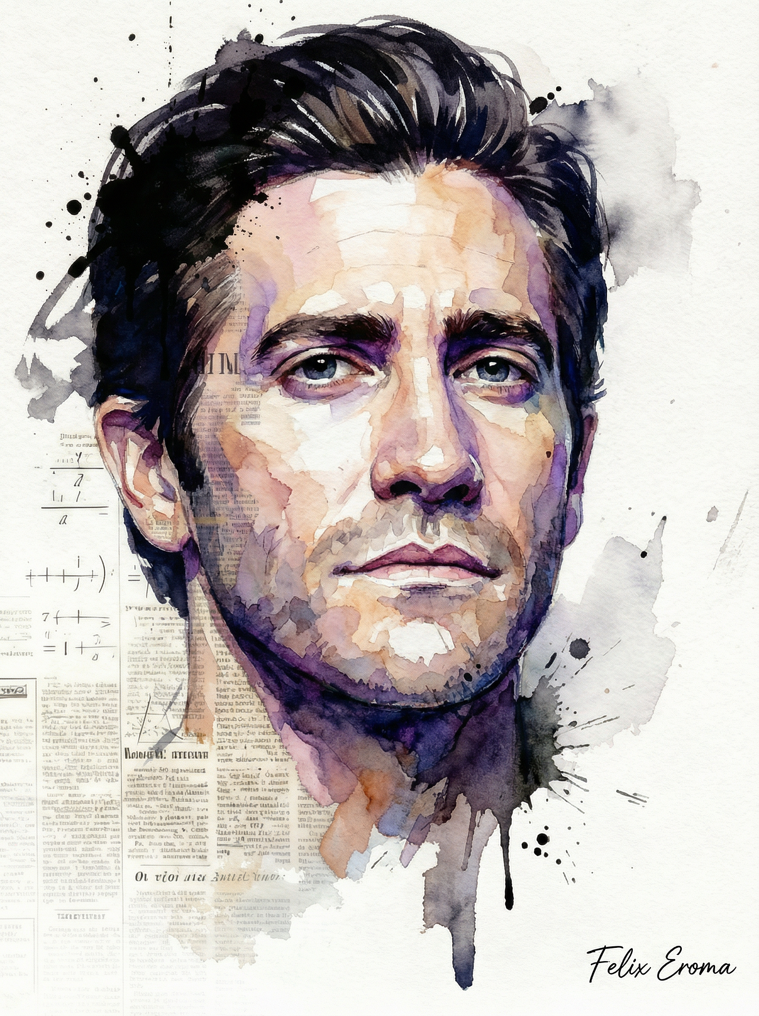 Jake Gyllenhaal portrait by Felix Eroma on Dribbble