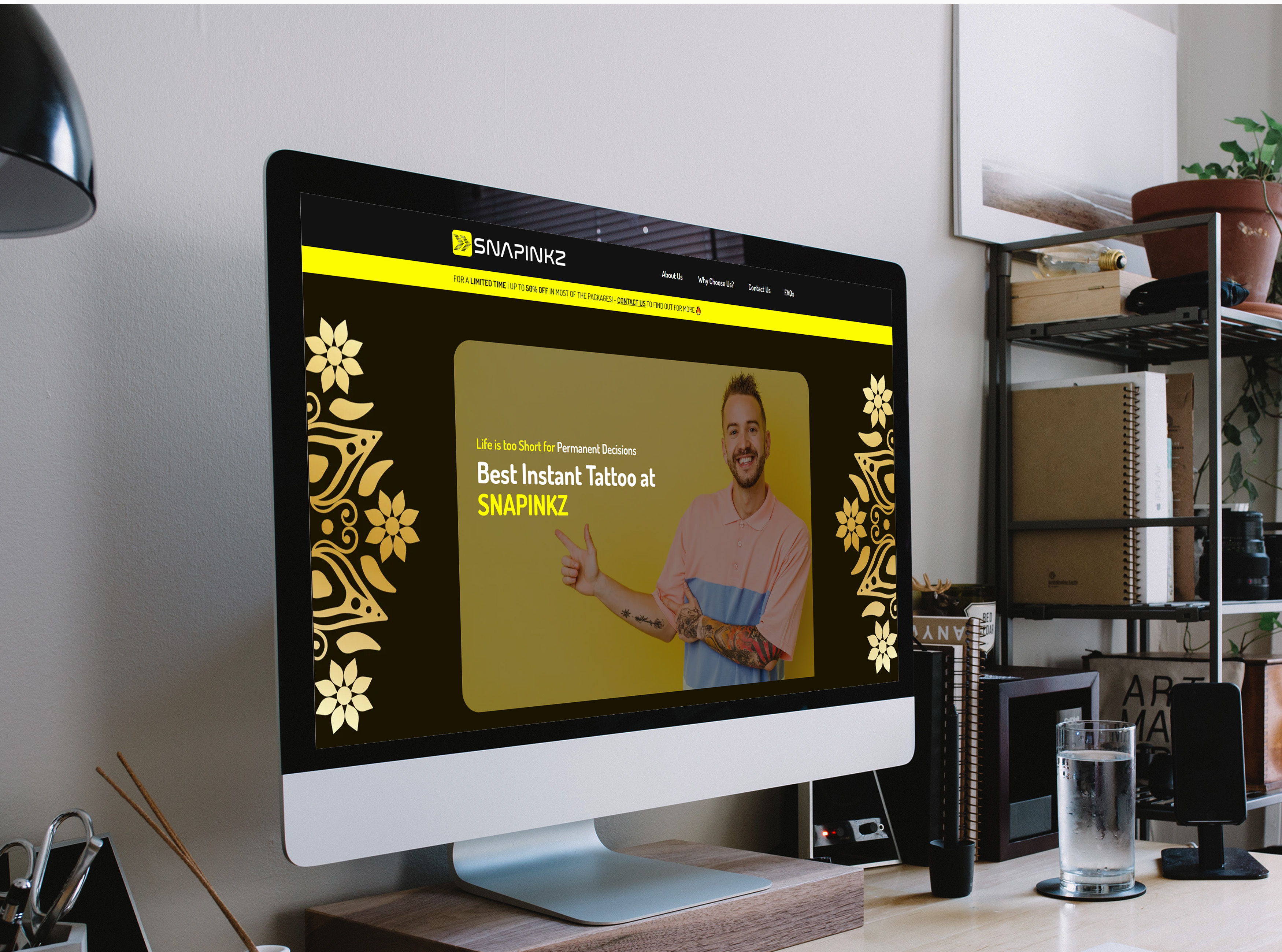 Instant Tattoo Business Website Design by Michael Amin on Dribbble