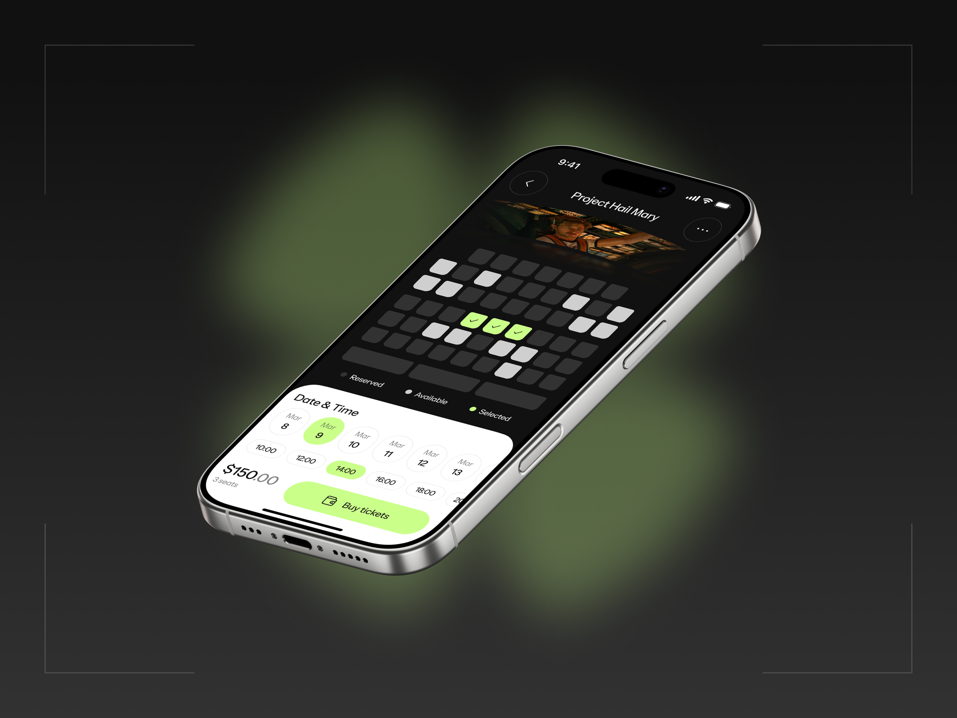 Cinema Tickets Booking App by K&Z Design on Dribbble