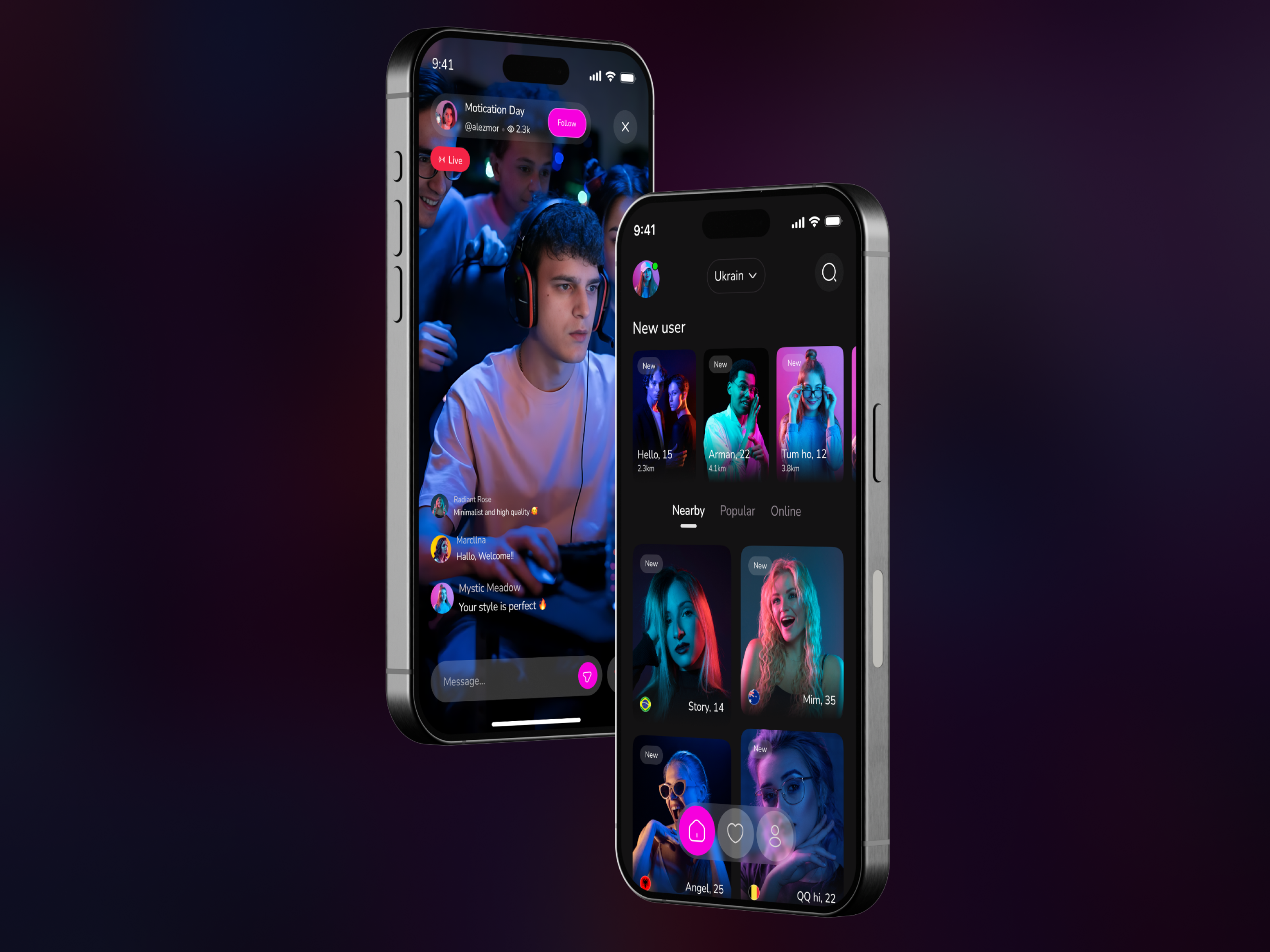 Live Stream & Social Experience App by SHIMUL BILLAH on Dribbble