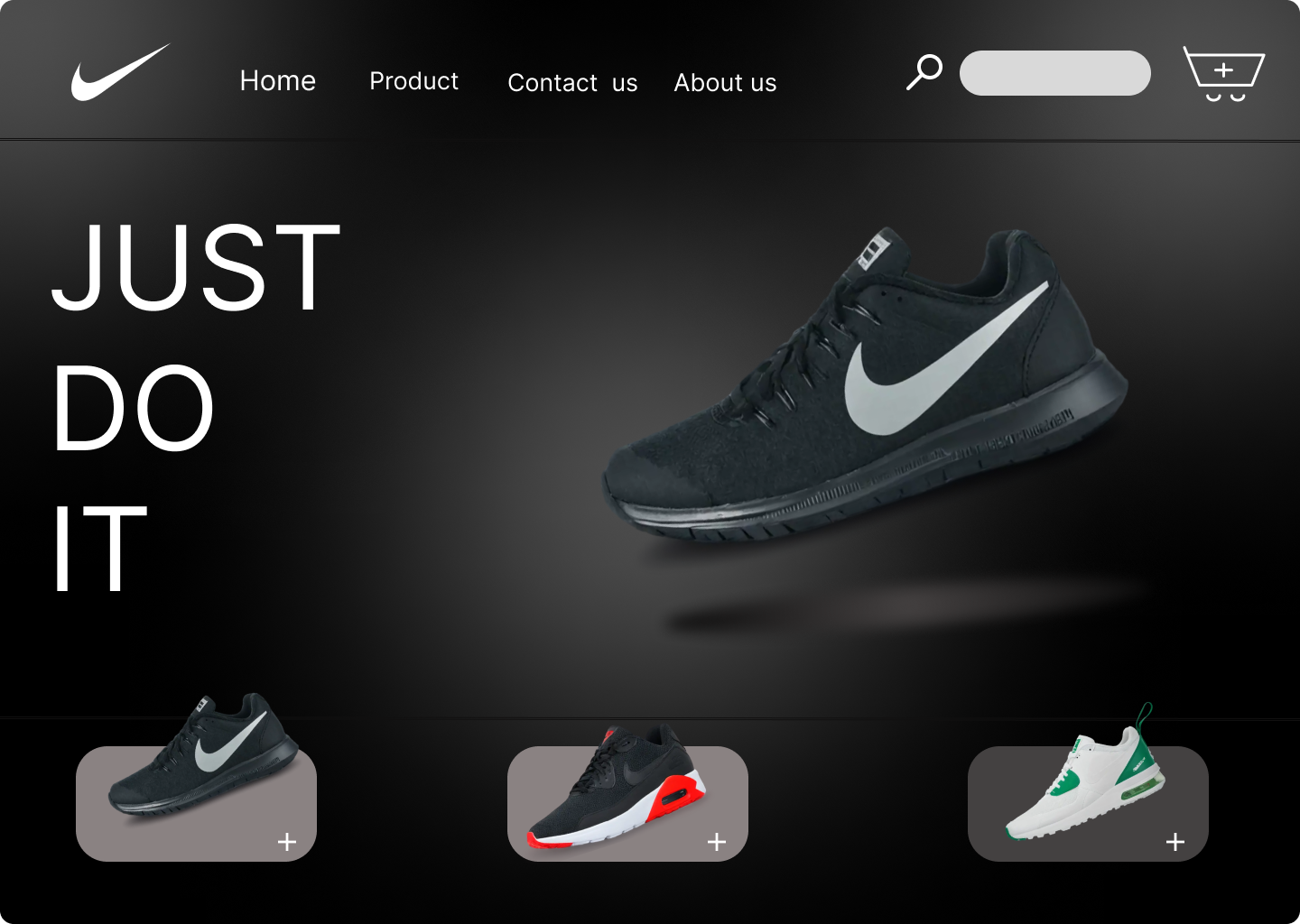 Nike Hero Section by Kamran Shah on Dribbble