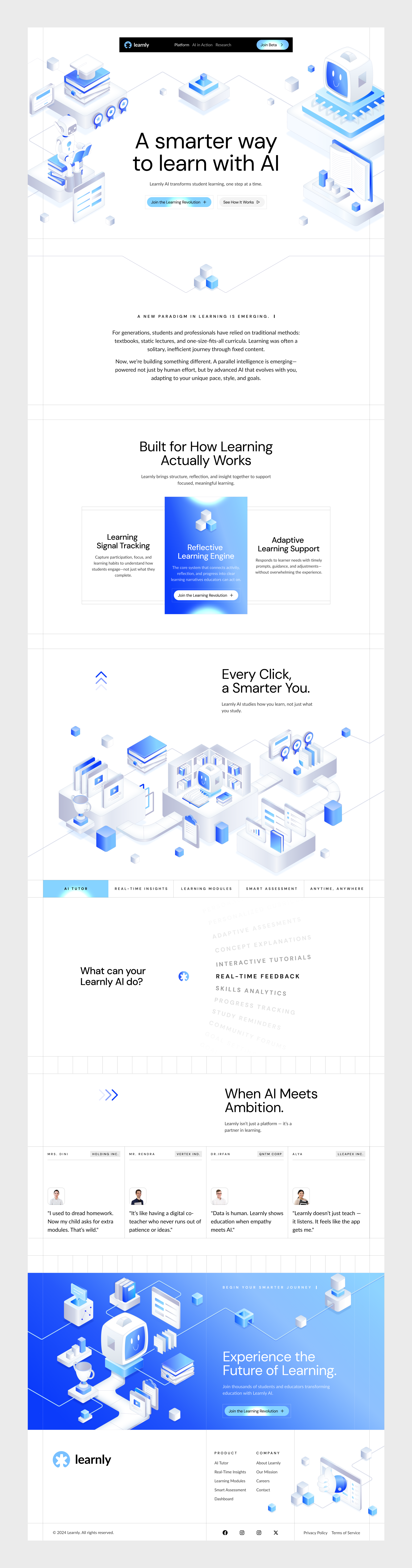 Learnly: AI-powered Learning Platform - Website Landing Page by ...