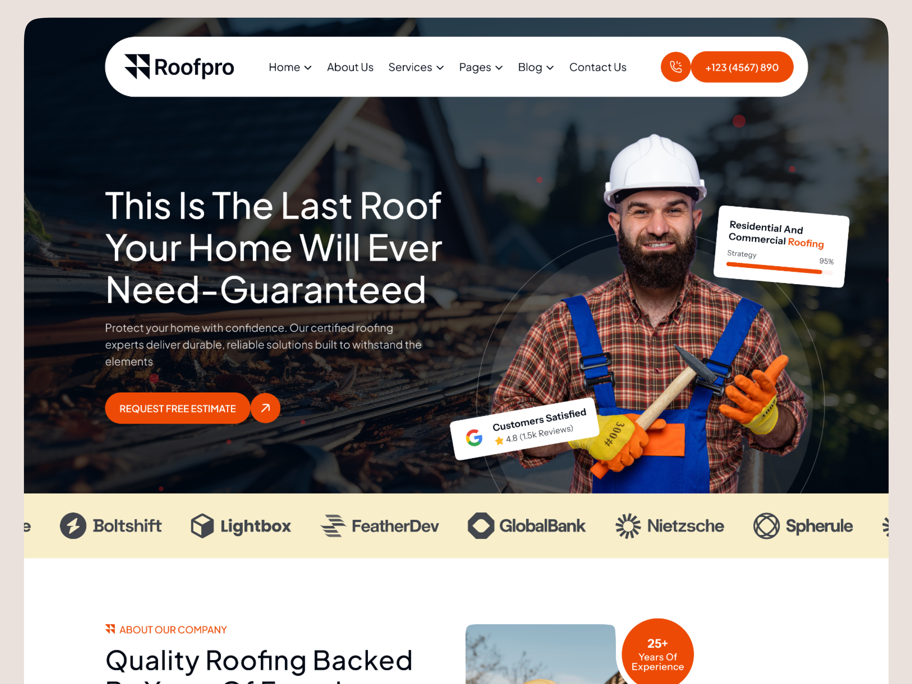 Roofing Services Website Design by FleexStudio | Web Design Agency on ...