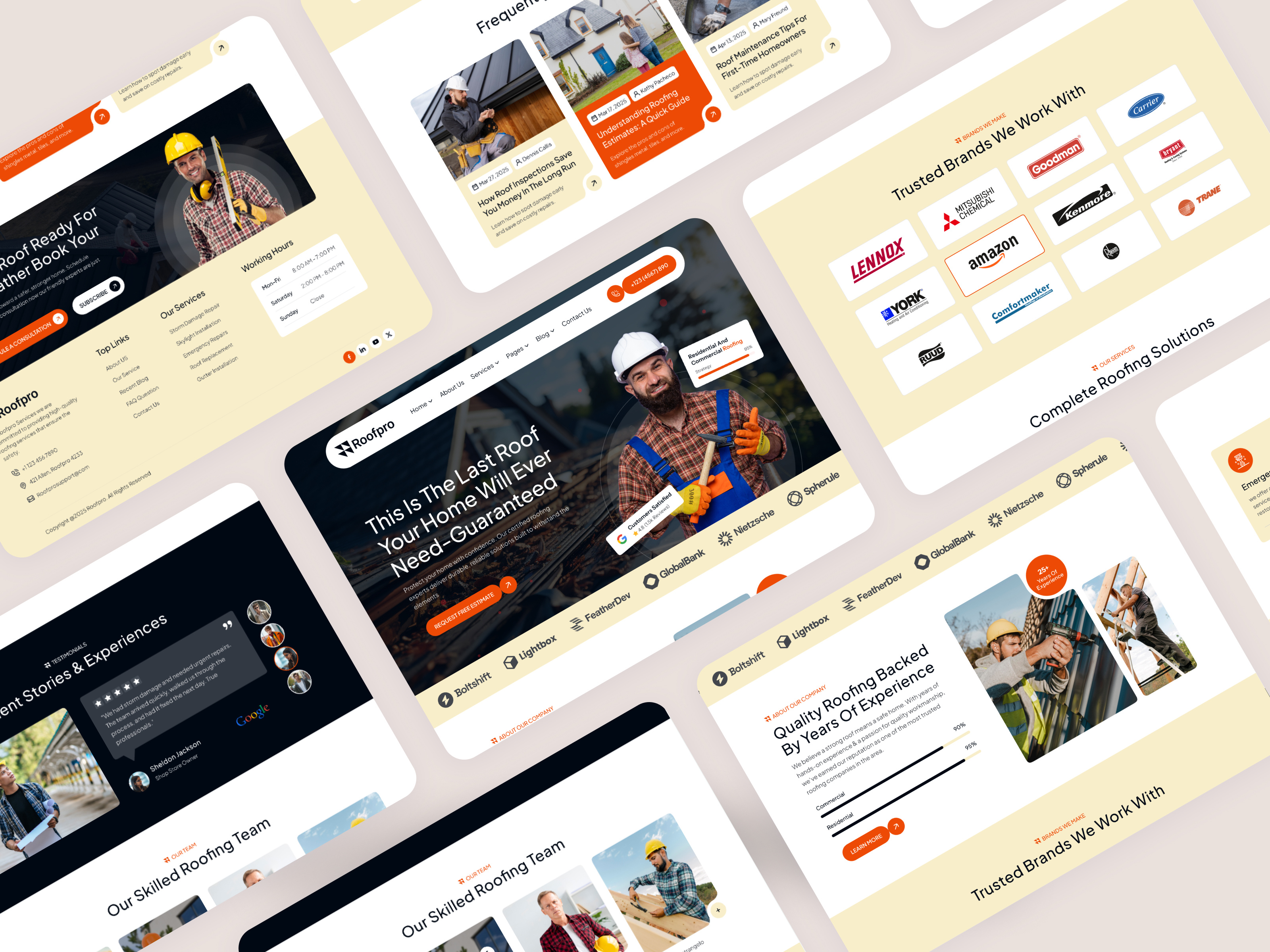 Roofing Services Website Design by FleexStudio | Web Design Agency on ...
